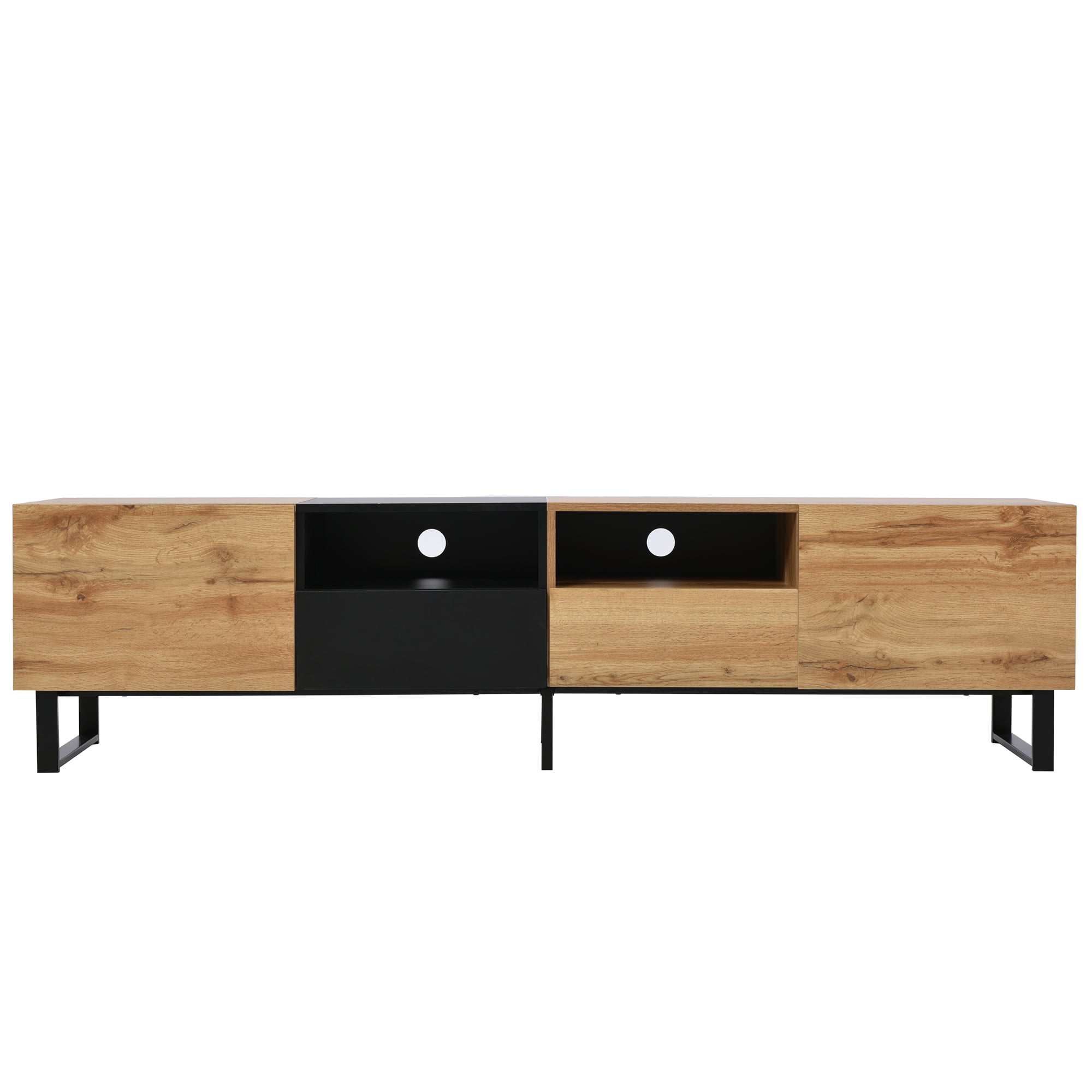 Sutaifuri Modern Wooden TV Stand for 85” TVs, Heavy-Duty 220lb MDF ...