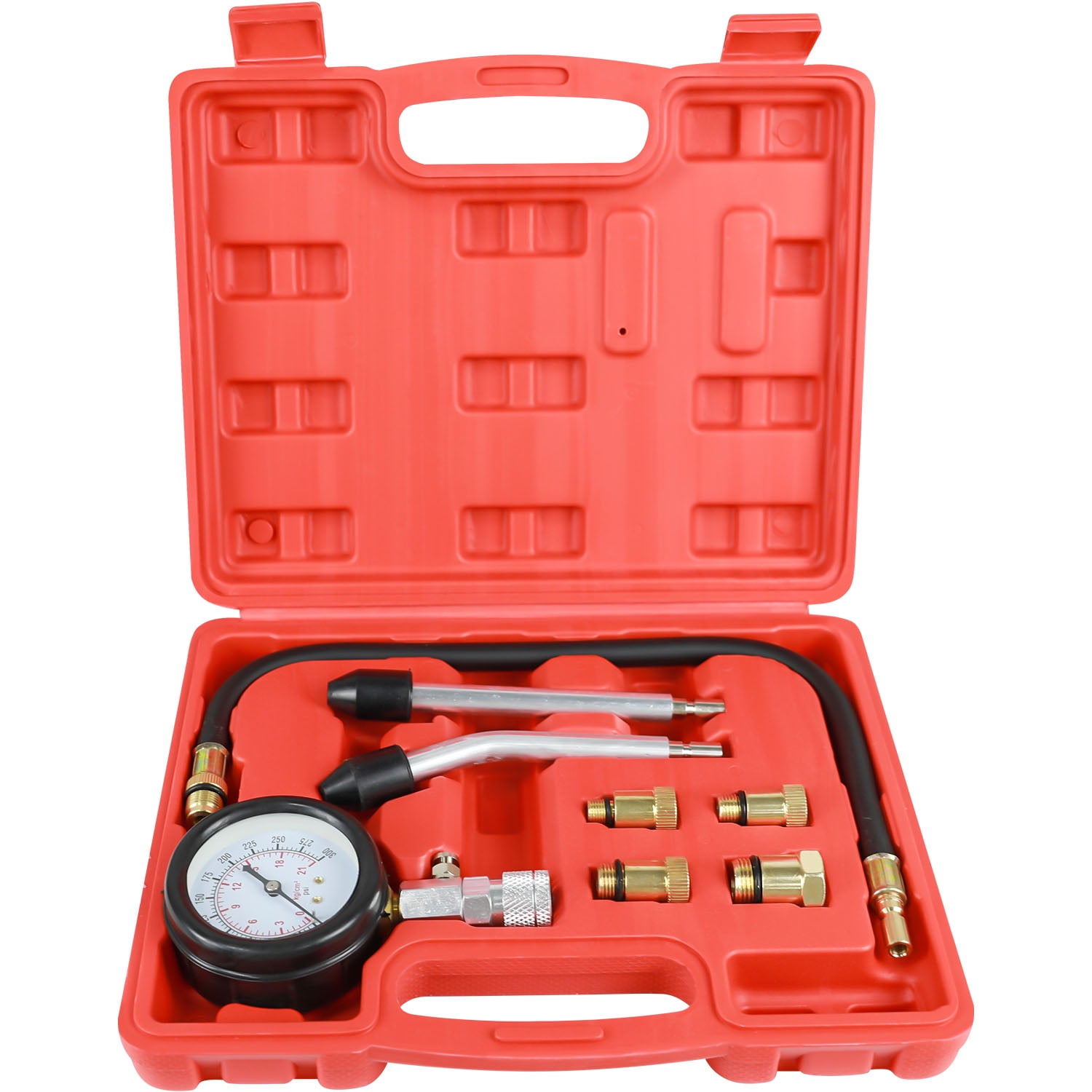 Sutekus Engine Compression Tester Kit, 300 Psi Cylinder Pressure Gauge ...