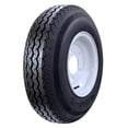 Hi-Run SU01 4.80-8 4PR Trailer Tire & 8X3.75 5-4.5 White Wheel Assembly ...