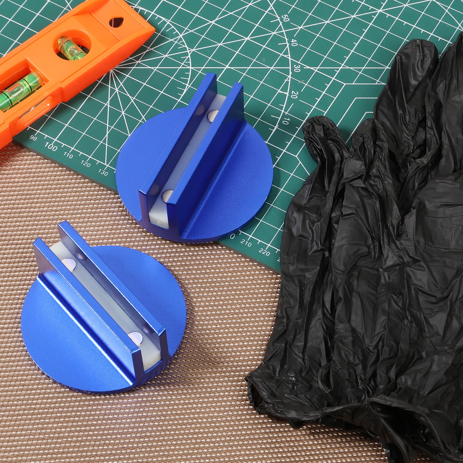 Sutowe 1/2Pcs Grooved Magnetic Jack Pad Universal Nonslip Pinch Weld ...