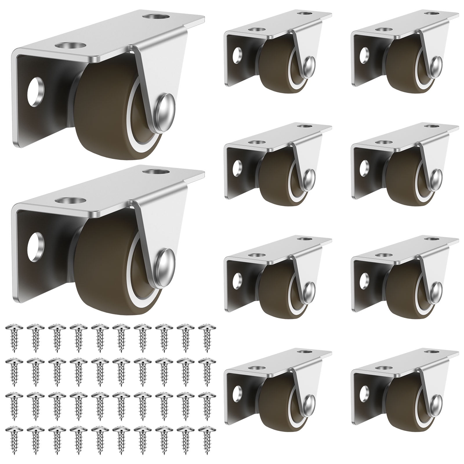 Sutowe 10Pcs Fixed Caster Wheels Set Silent Industrial Casters Load ...