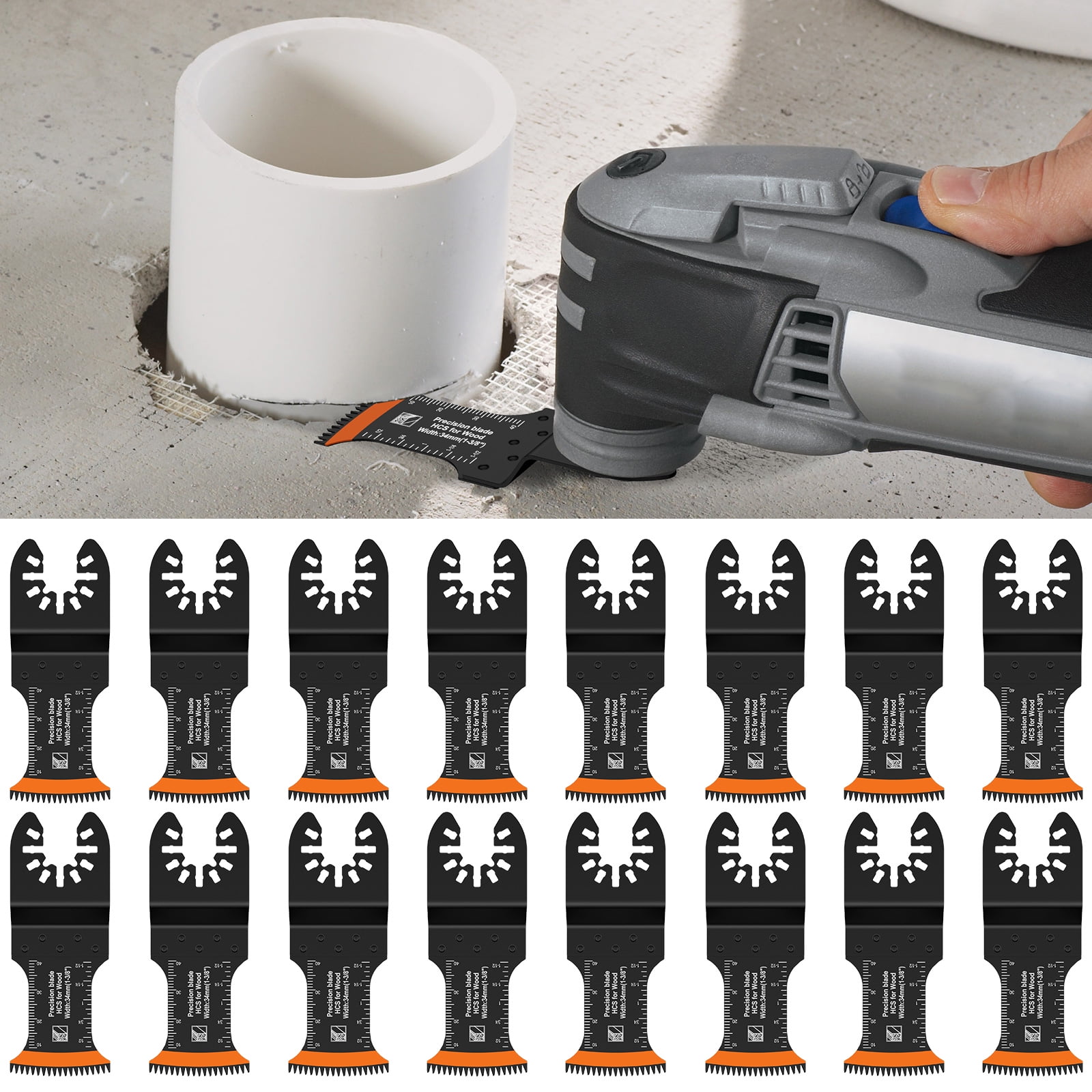 Sutowe 16Pcs Tooth Oscillating Saw Blade High Carbon Steel Arc Edge ...