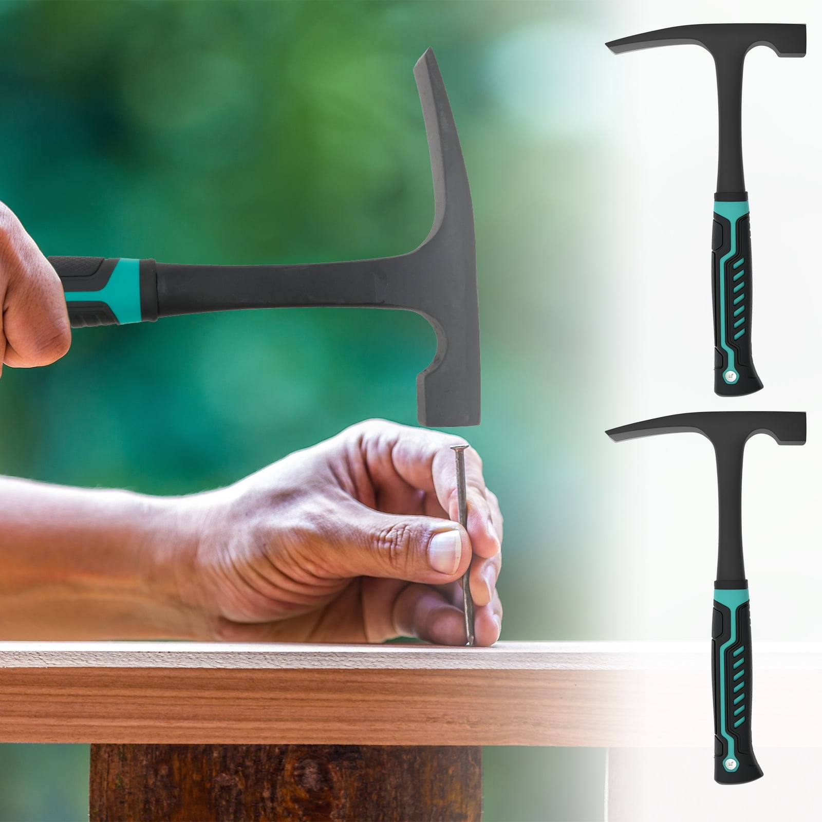 Sutowe 2 Pcs Rock Pick Hammer with Skid Handle All Steel Drop Forged ...