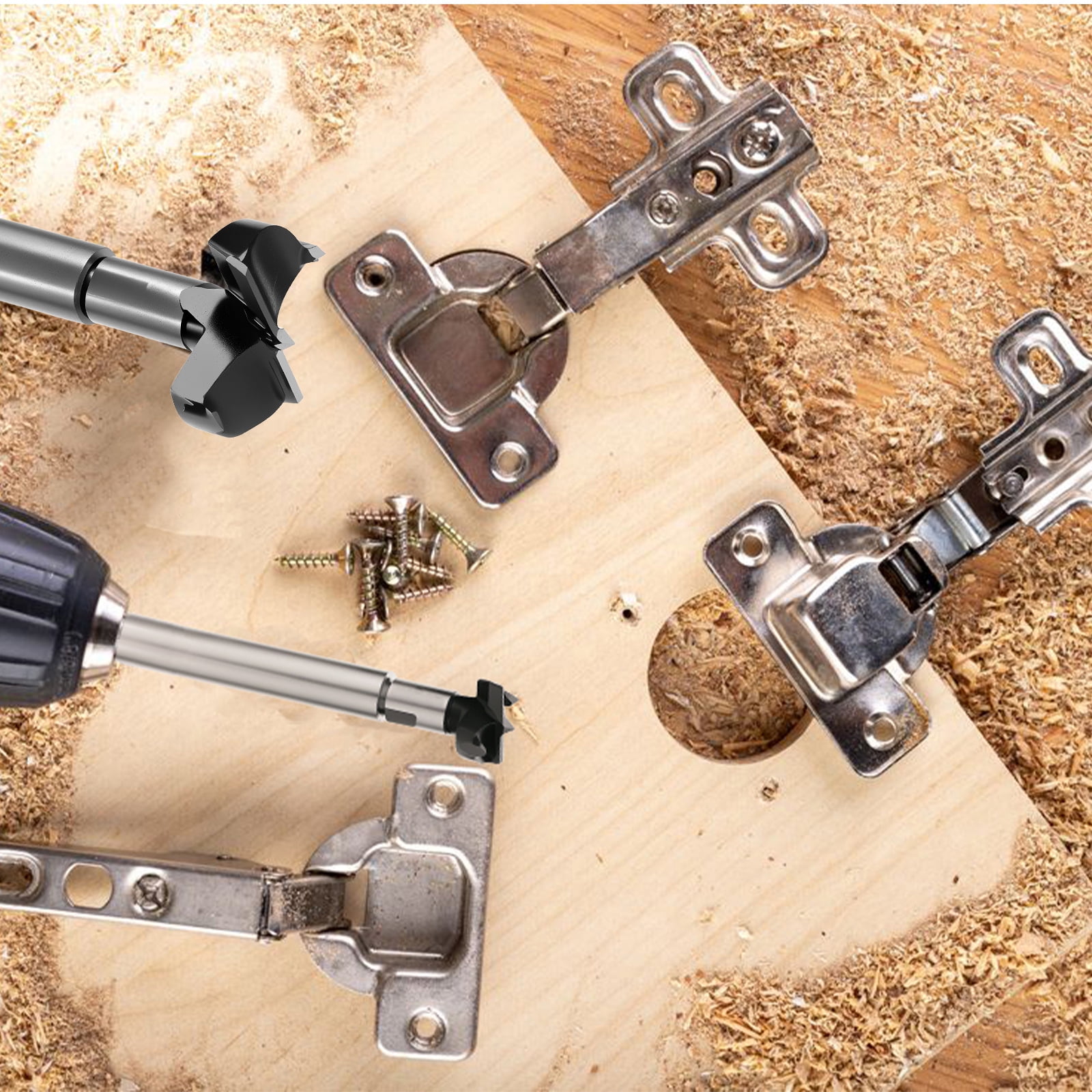 Sutowe 20Pcs Woodworking Drill Bit Set Alloy Wood Drilling Bit Set with ...