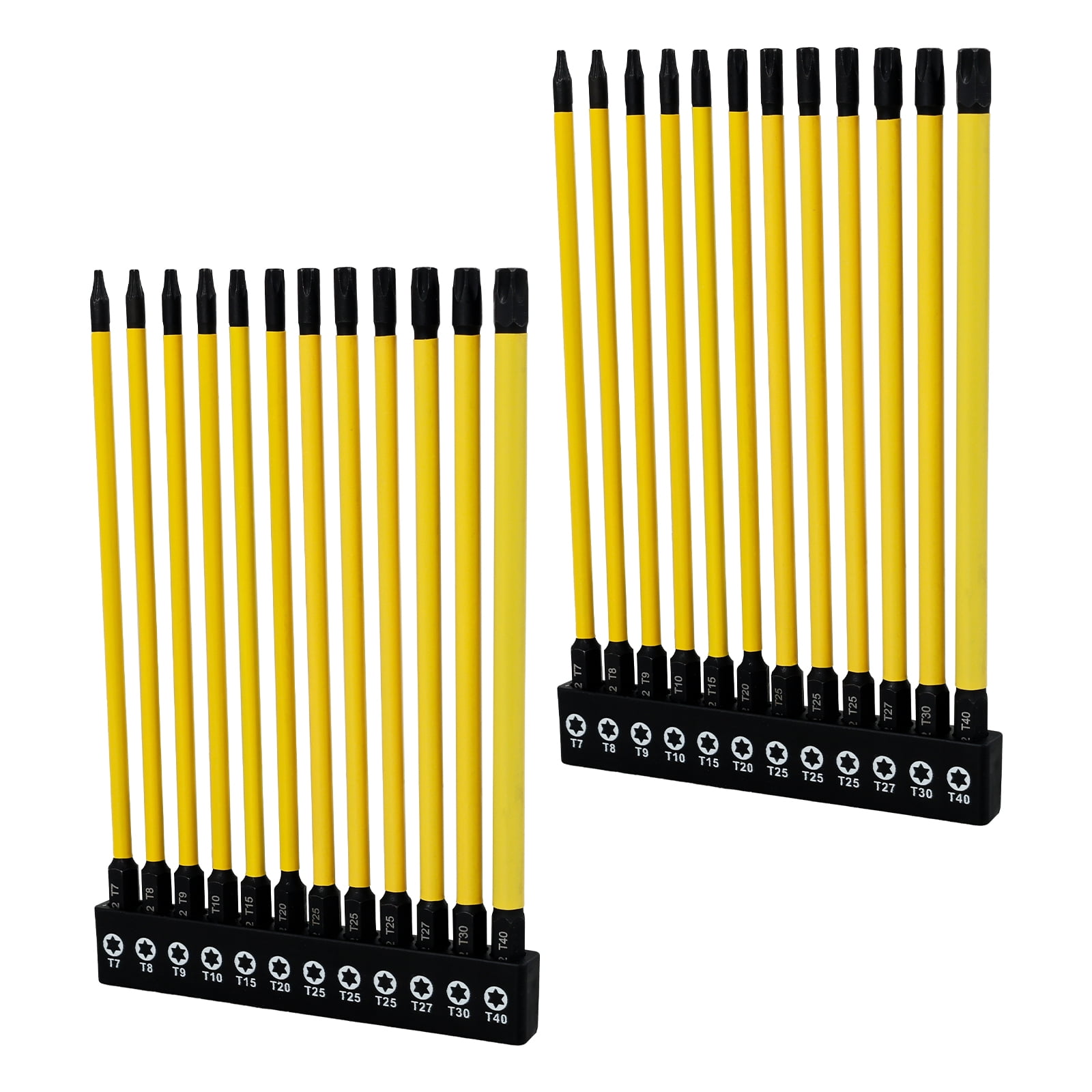 Sutowe 24 Pcs Magnetic Long Bit Set S2 Alloy Steel Screwdriver Bit Set ...