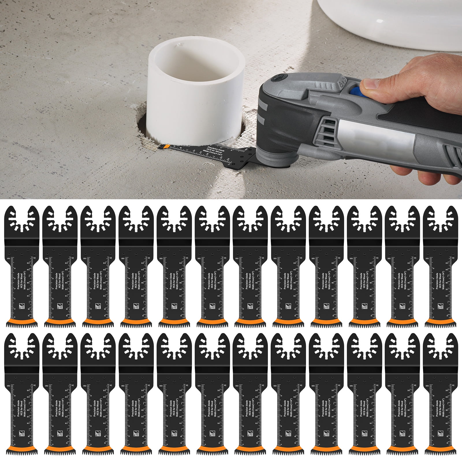 Sutowe 24Pcs Japanese Tooth Oscillating Saw Blades Extra Long ...