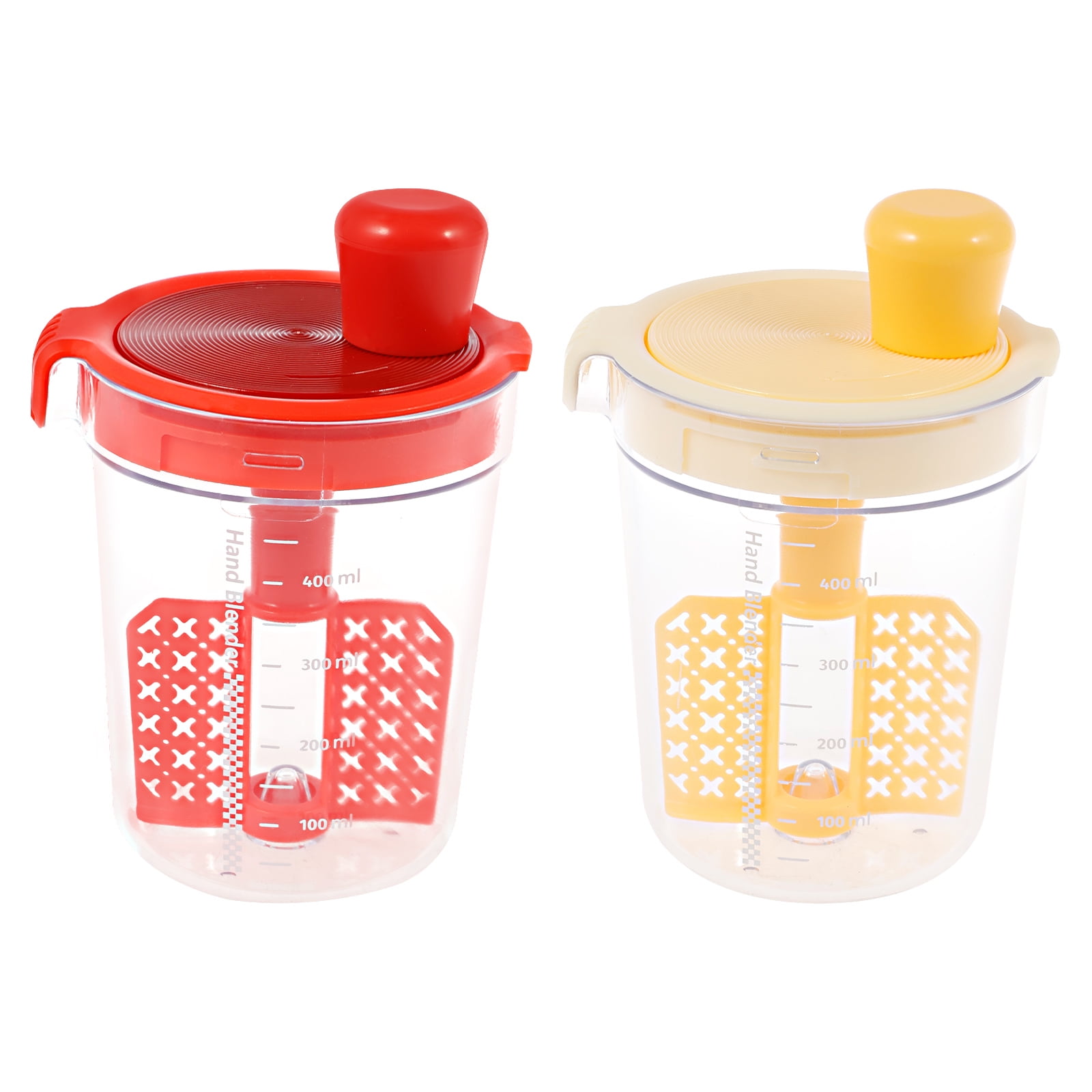 Sutowe 2Pcs Manual Egg Mixing Cup Egg Liquid Mixing Cup Seasoning Mixer ...