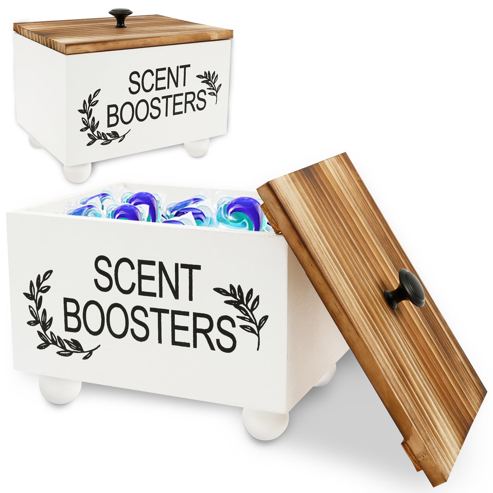 Sutowe 2Pcs Wooden Scent Booster Container Box Multipurpose Compact ...