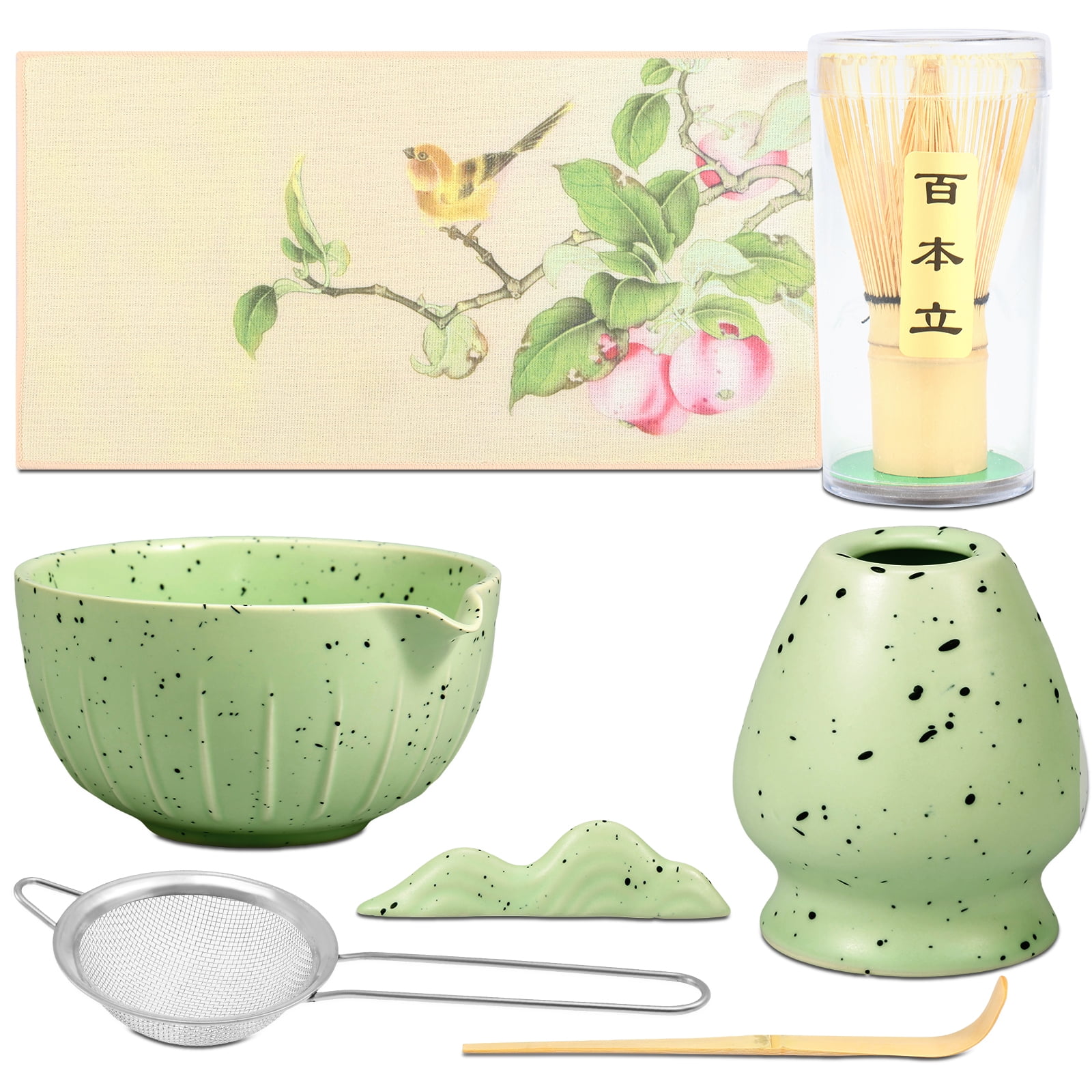 Sutowe 2SET Japanese Matcha Tea Set Includes Bamboo Whisk and Whisk ...