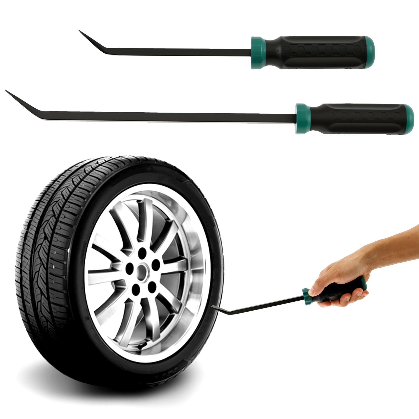 Sutowe 3 Pcs Pry Bar Set 8 12 18inch Angled Tip Pry Bar Kit Mechanic ...
