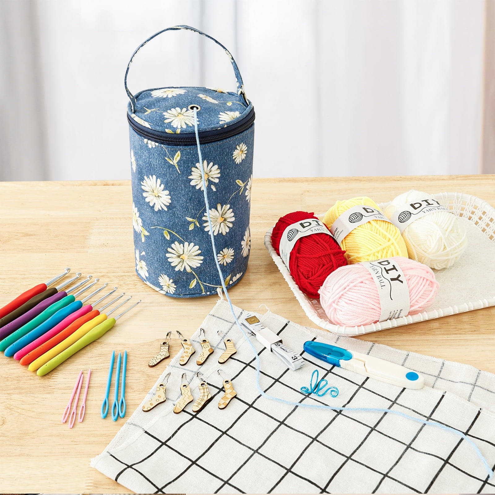 Sutowe 32 Pcs Crochet Kit Efficient Knitting Starter Kit with ...