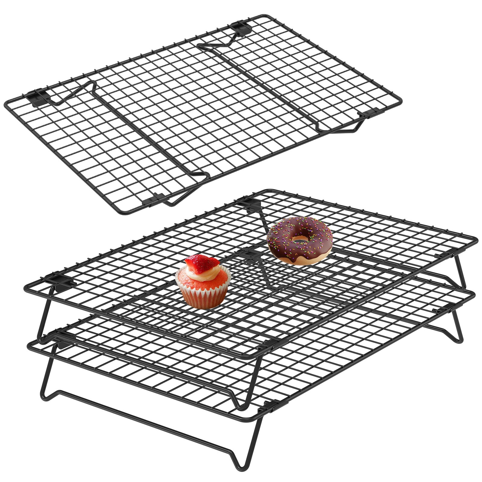 Sutowe 3Pcs Cooling Racks Carbon Steel Thermal Mesh 3 Layers Cooling ...
