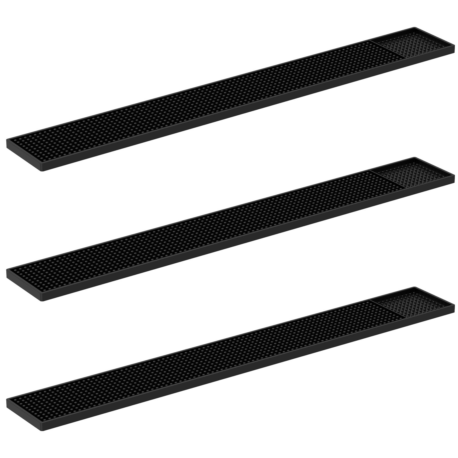Sutowe 3Pcs Rubber Bar Mats Nonslip Black Bar Counter Service Spill Mat ...