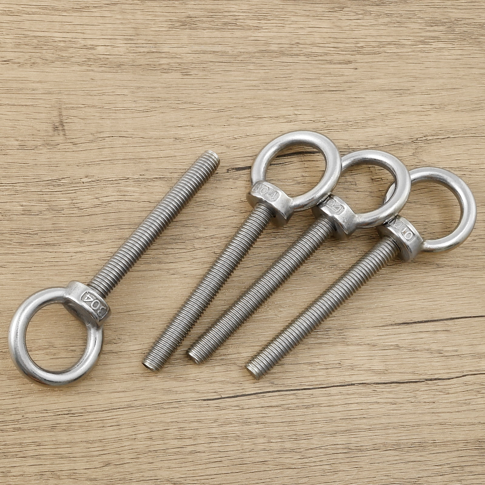 Sutowe 4 Pcs Self Tapping Eyelet Screw 304 Stainless Steel Eye Hook ...