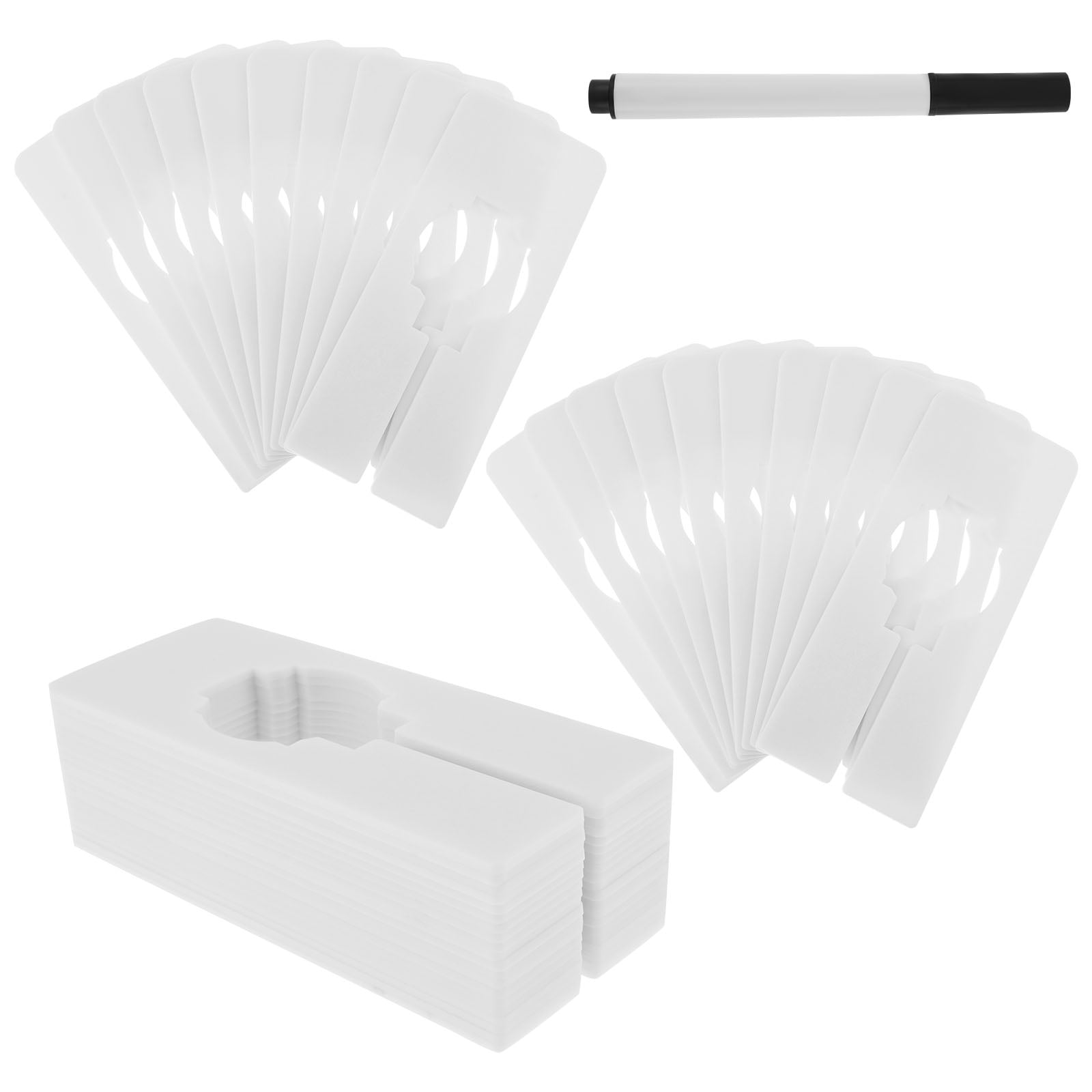 Sutowe 40 Pcs Clothing Rack Size Dividers Reusable Plastic Clothes Rack ...