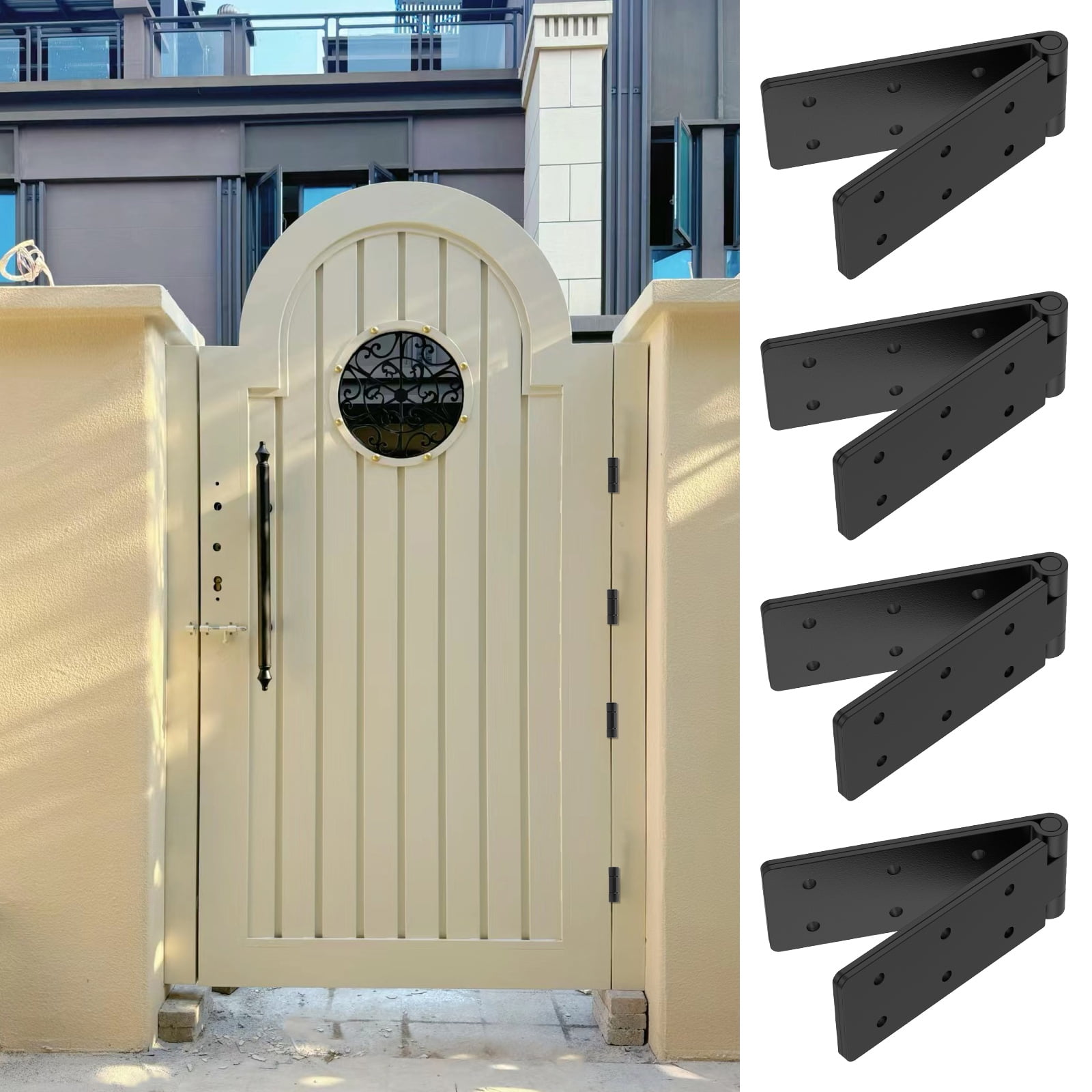 Sutowe 4Pcs Door Hinge with 12 Mounting Hole Heavy Duty Metal Folding ...