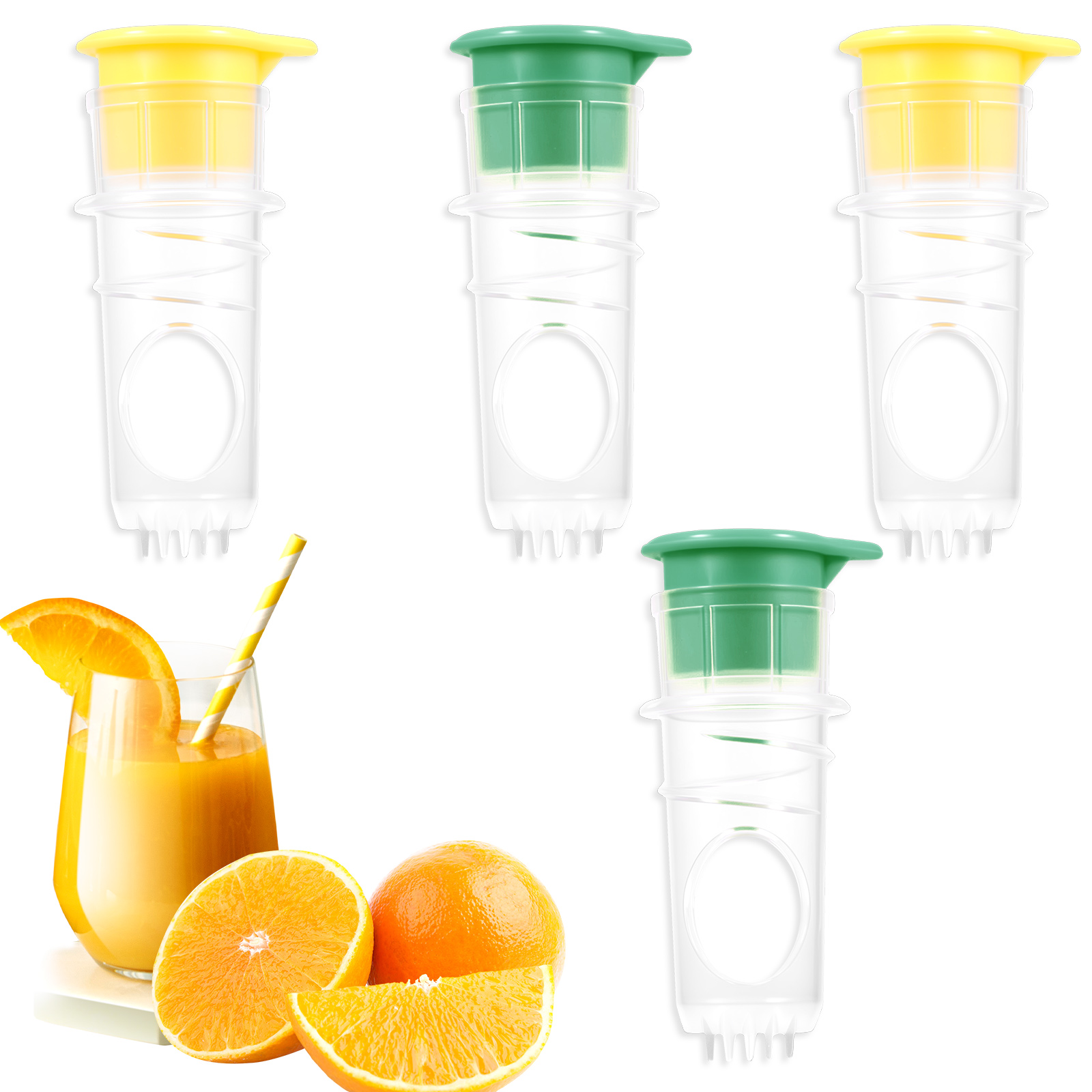 Sutowe 4Pcs Plastic Lemon Squeezer Labor Saving Spiral Lemon Juicer ...