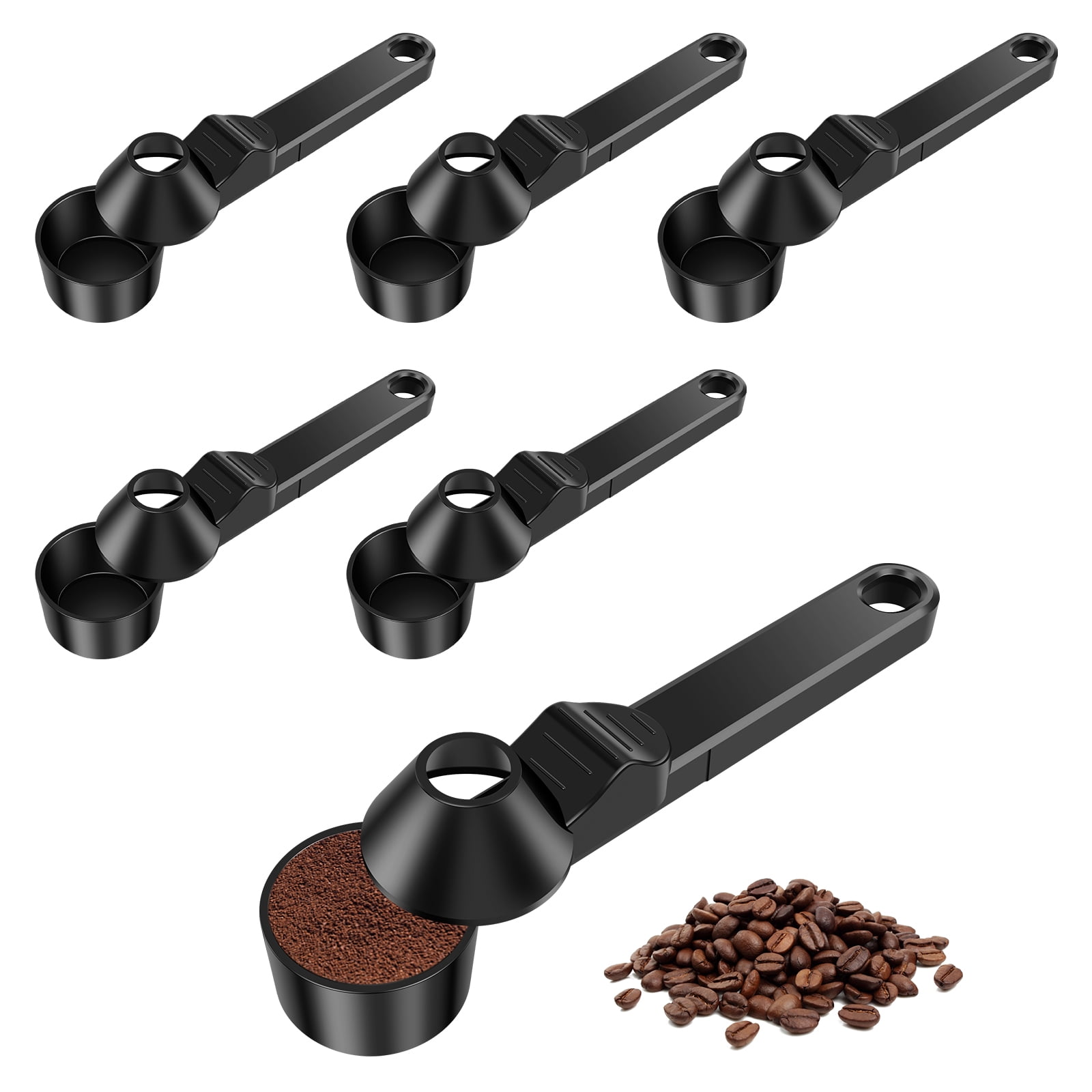 Sutowe 6 Pack Coffee Scoop Funnel Kit Easy to Clean and Store Versatile ...