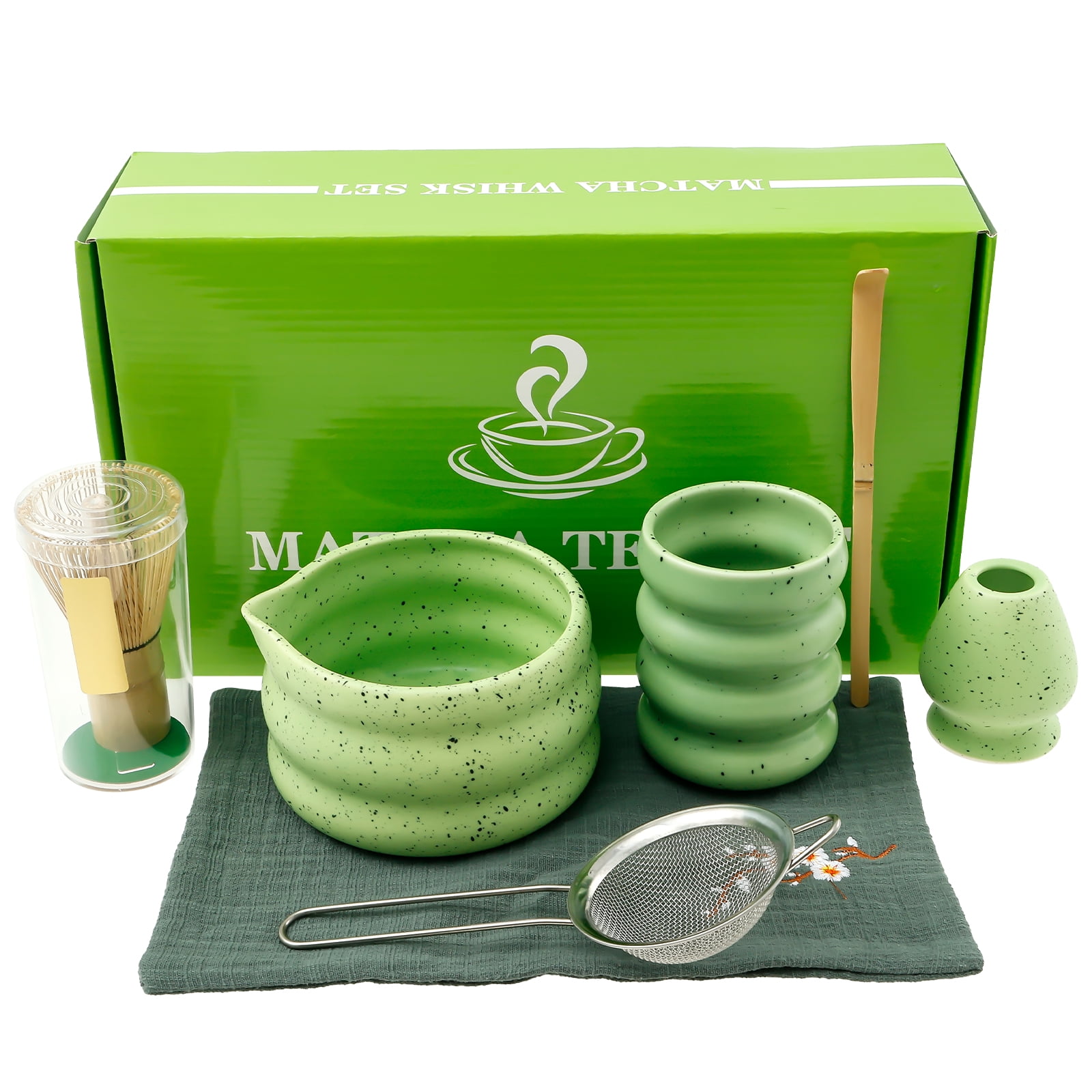 Sutowe 7 Pcs Matcha Whisk Set for Beginners Elegant Bamboo Japanese ...