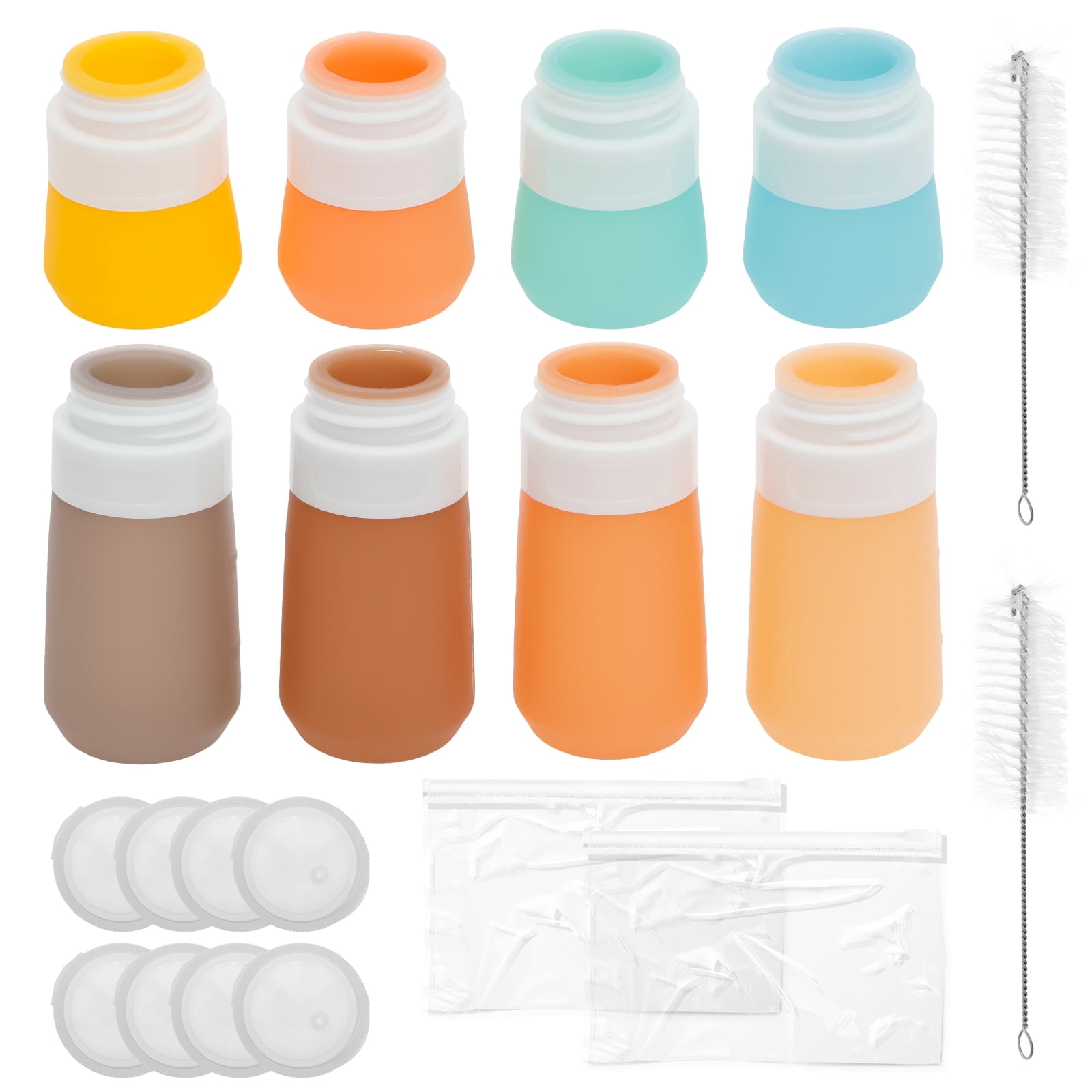 Sutowe 8 Pcs Mini Condiment Squeeze Bottles Leakproof Salad Dressing ...