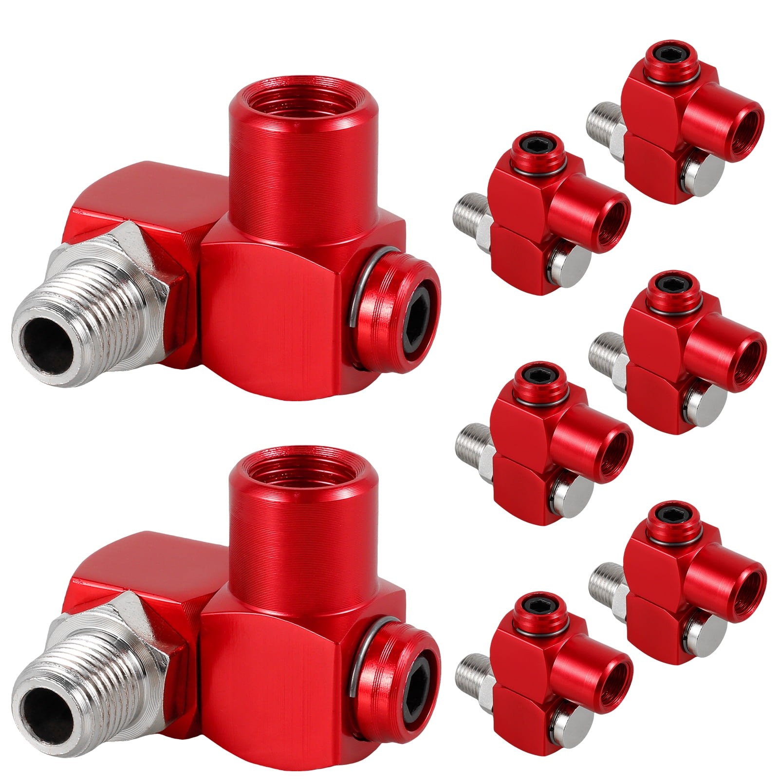 Sutowe 8Pcs Air Hose Swivel Fitting 360° Rotatable 1/4 Inch NPT Air ...
