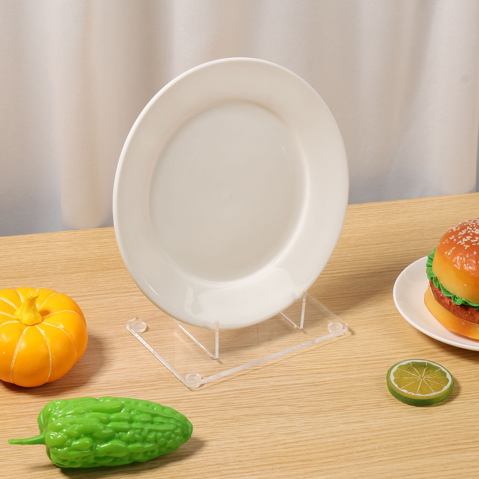 Sutowe Acrylic Book Stand Plate Holder Easy to Clean and Install Clear ...