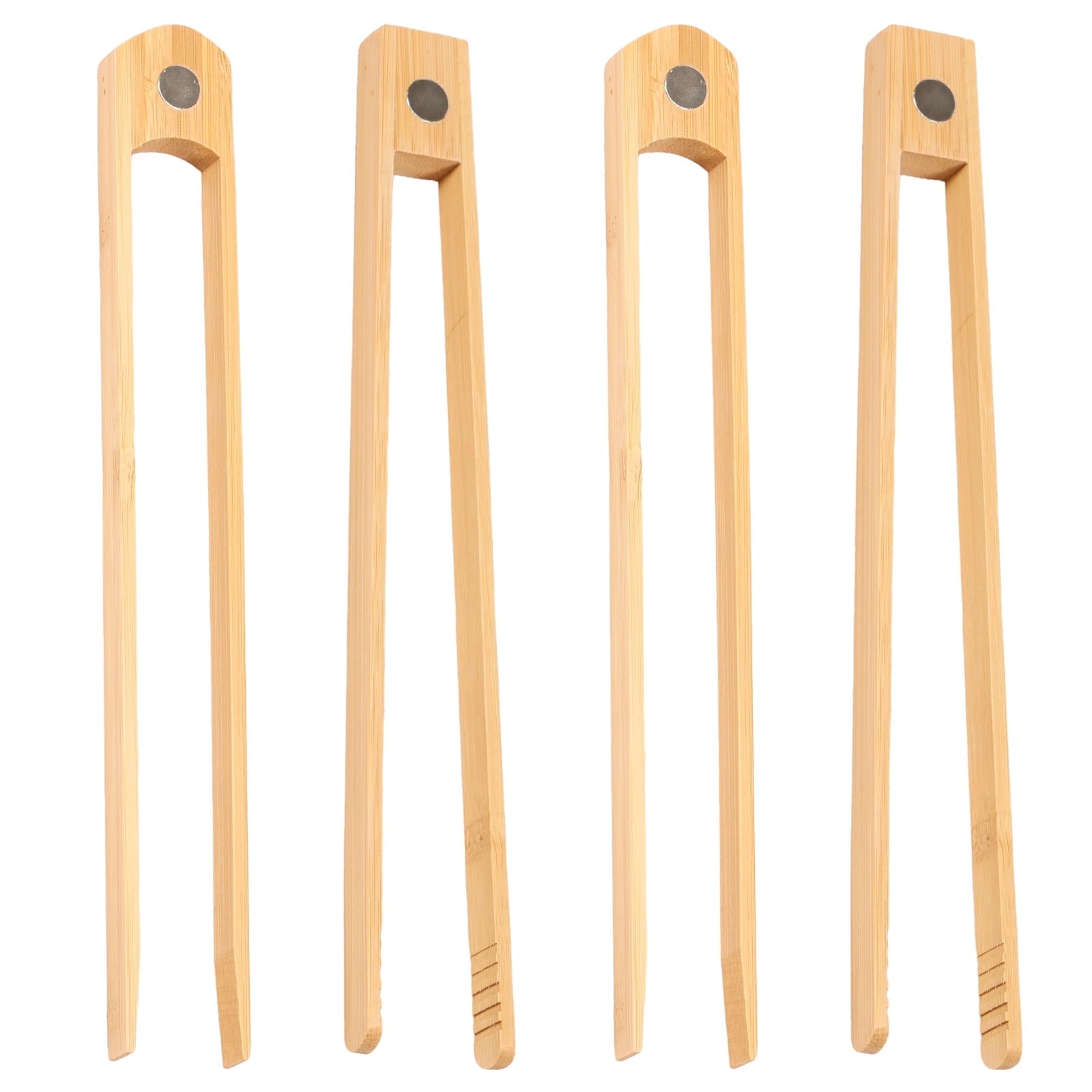 Sutowe Bamboo Toaster Tong Set Easy to Use Magnet Bamboo Toast Utensil ...