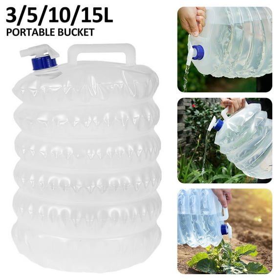 Sutowe Collapsible Water Container with Spigot Collapsible Water Storage 3/5/10/15L for Outdoor ...