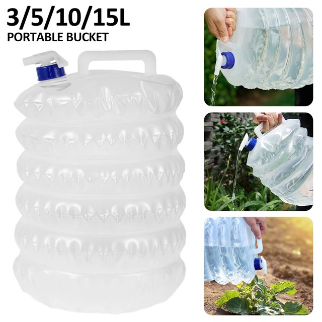 Sutowe Collapsible Water Container with Spigot Collapsible Water Storage 3/5/10/15L for Outdoor ...