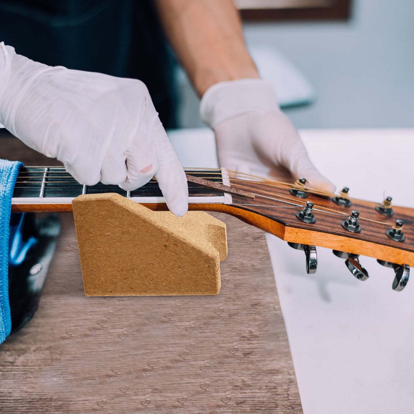 Sutowe Cork 2 in 1 Guitar Neck Rest Stable Support Guitar Neck Cradle ...