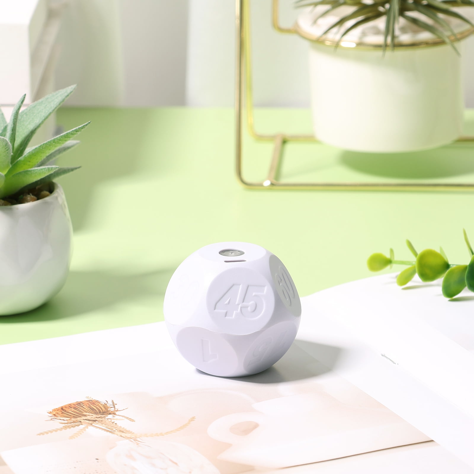 Sutowe Cube Timer 12 Sided Rechargeable Flip Timer with 11 Preset ...