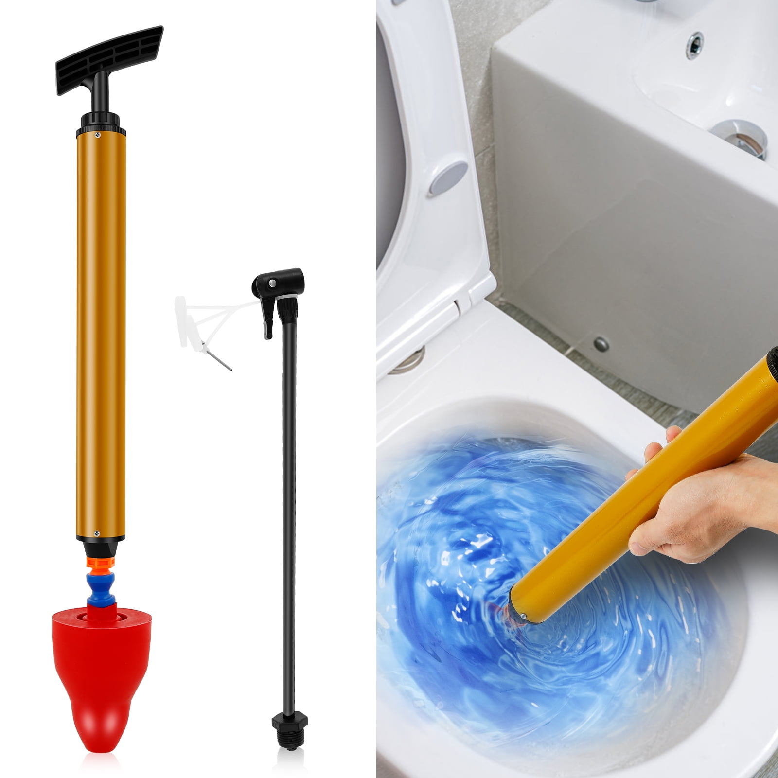 Sutowe Drain Cleaner Pump Easy to Use Pipe Cleaning Pump Tool Verstaile ...