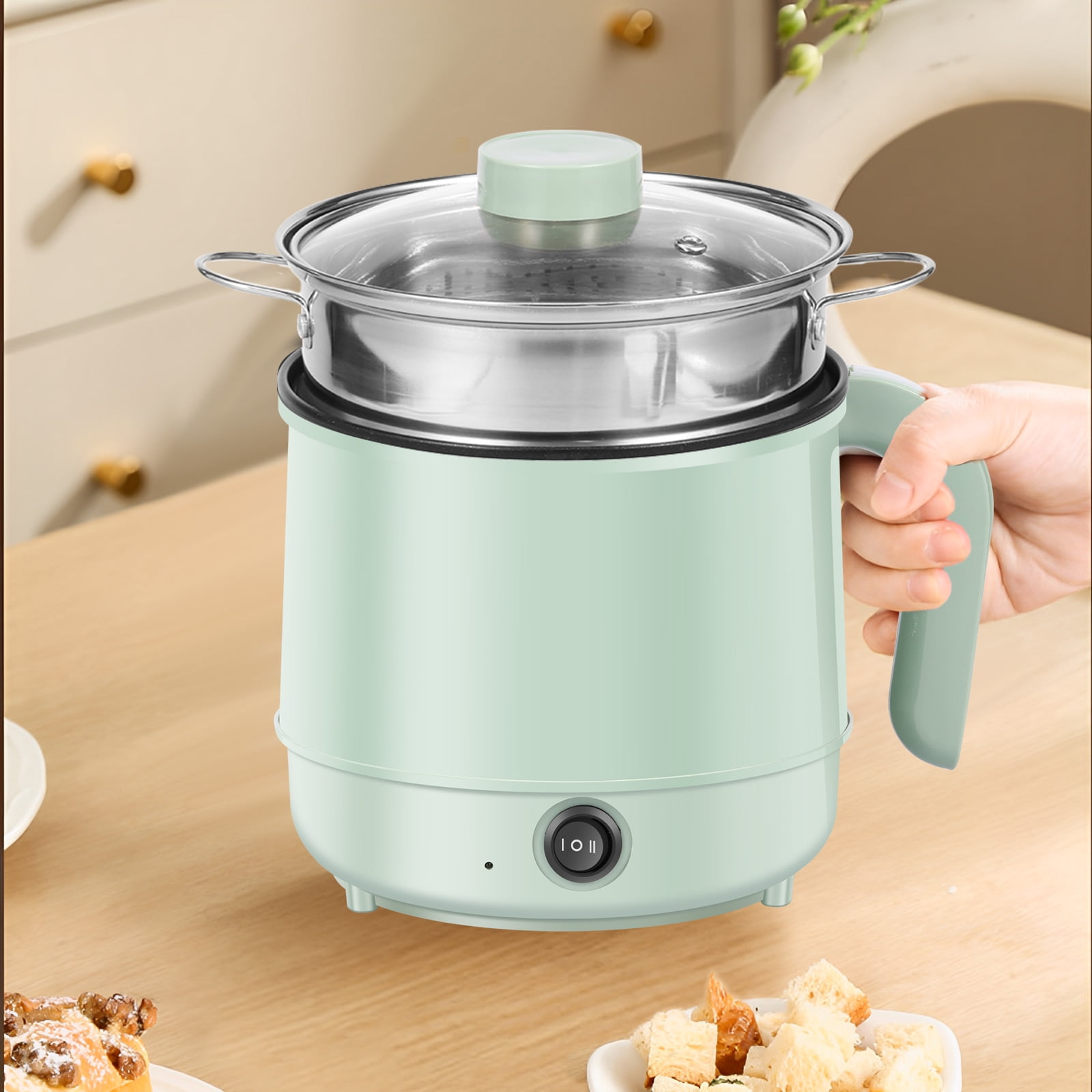 Sutowe Electric Hot Pot 1.7L Capacity Ramen Cooker with Over Heating ...