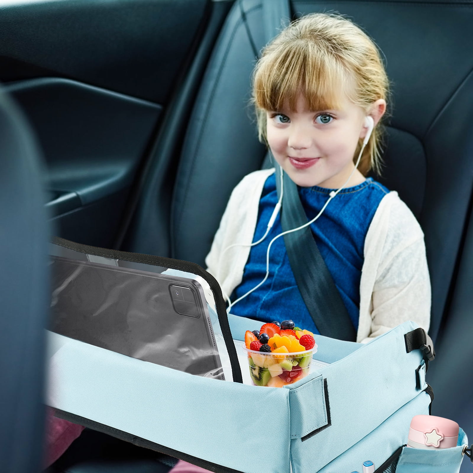 Sutowe Kid Travel Tray Portable Toddler Car Seat Tray Foldable Car Seat ...