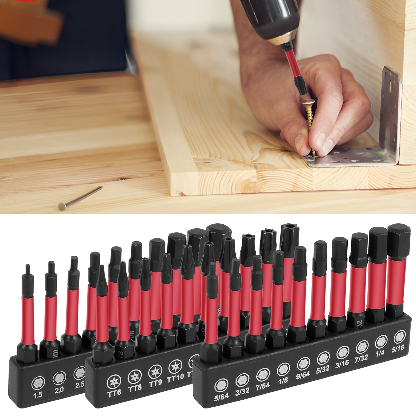 Sutowe Magnetic Hex Screwdriver Bit Set Solid Easy to Use Magnetic Head ...