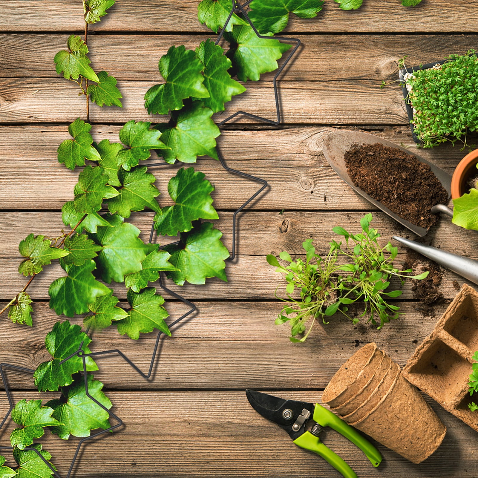 Sutowe Metal Oval Climber Trellis Stable Metal Support Waterproof Vine ...