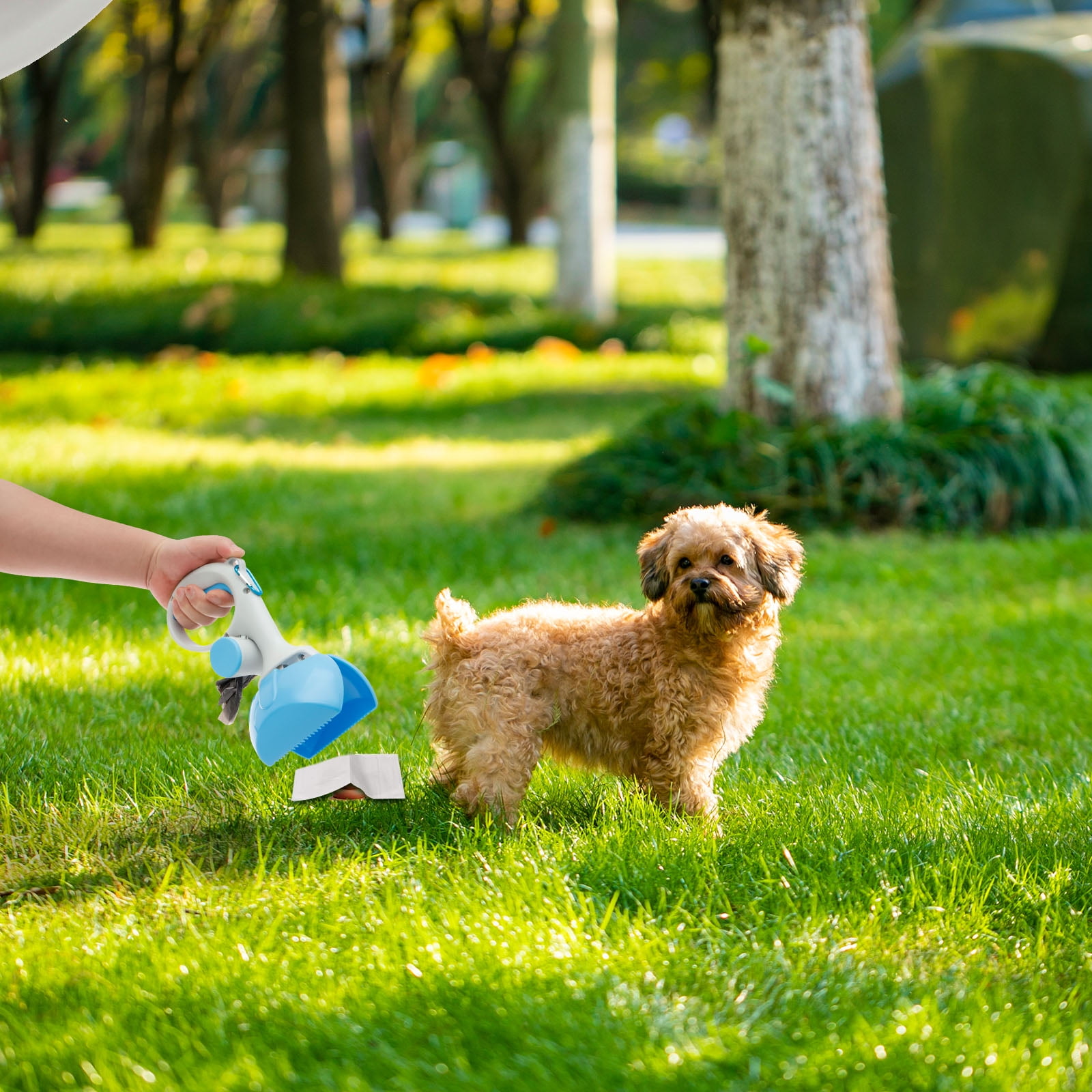 Tcwhniev Plastic Portable Pooper Scooper for Yard Gravel Grass Compact ...