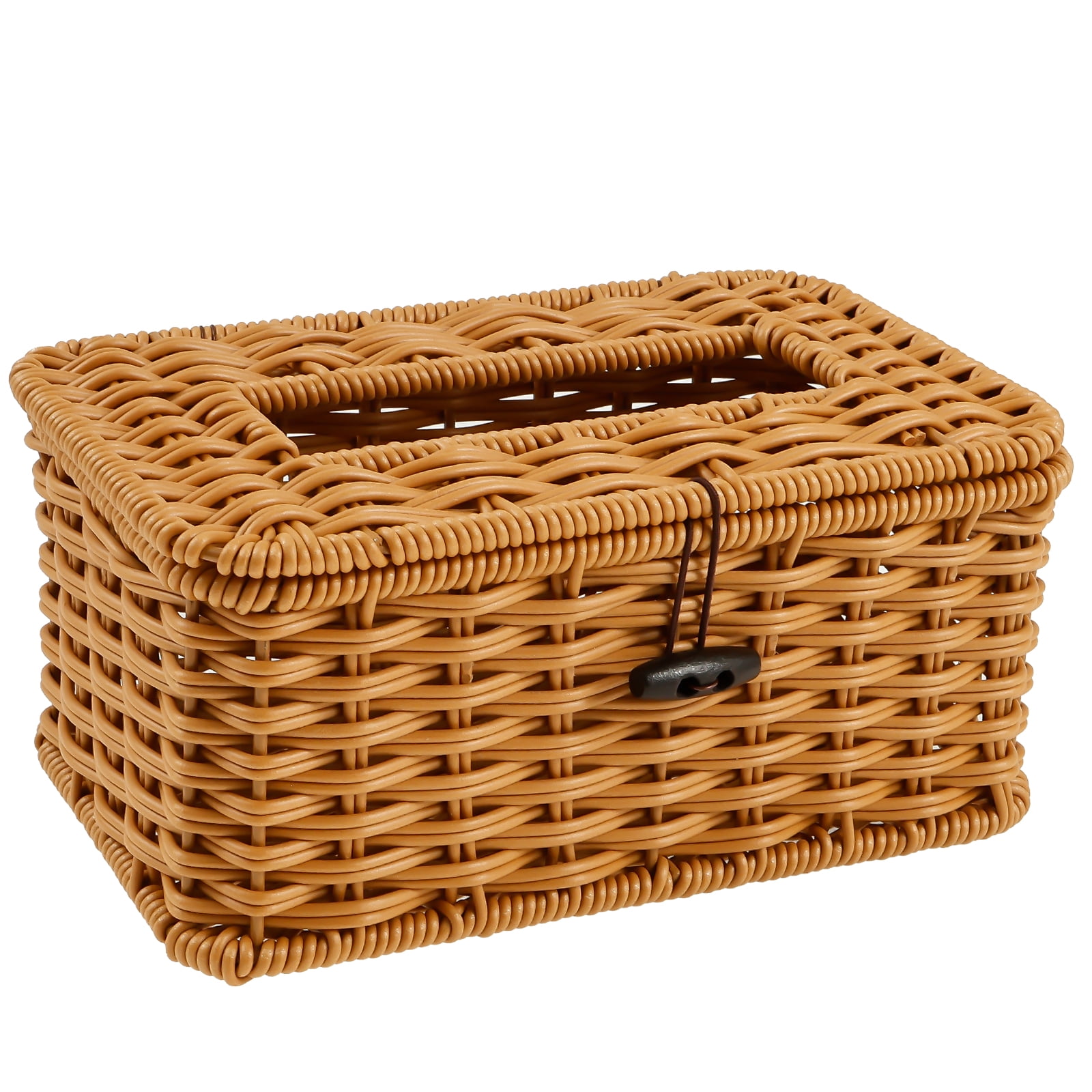 Sutowe Plastic Rattan Woven Tissue Holder Easy Refilling Rectangular ...