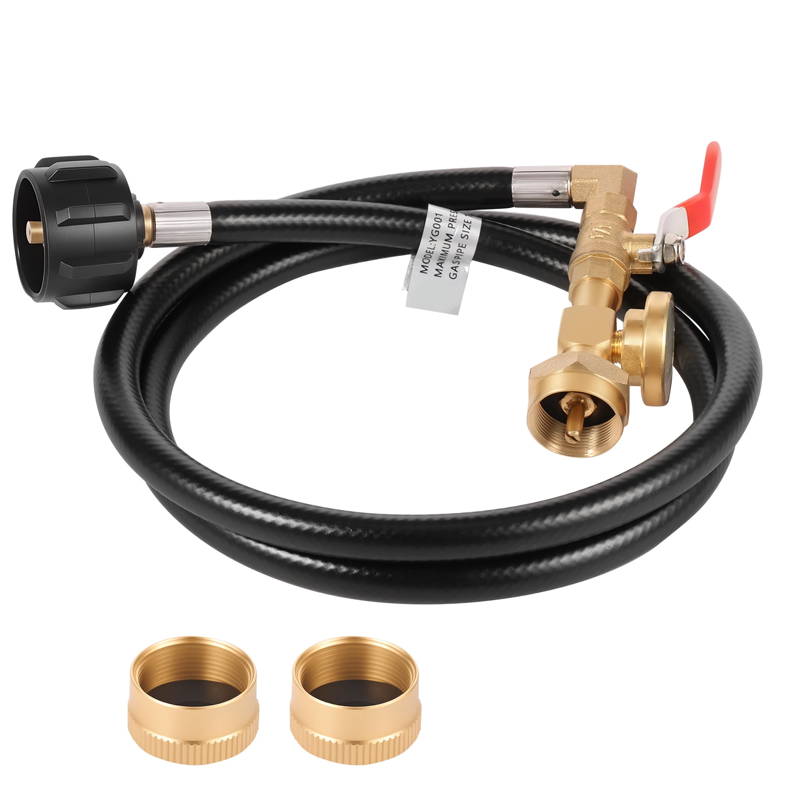 Sutowe Propane Adapter Hose with ON/Off Control Valve 3 FT Propane Gas Tank Refill Adapter ...