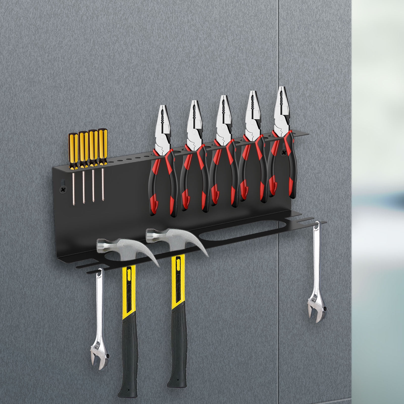 Sutowe Screwdriver Organizer Steel Wall Mount Garage Tool Organizer ...