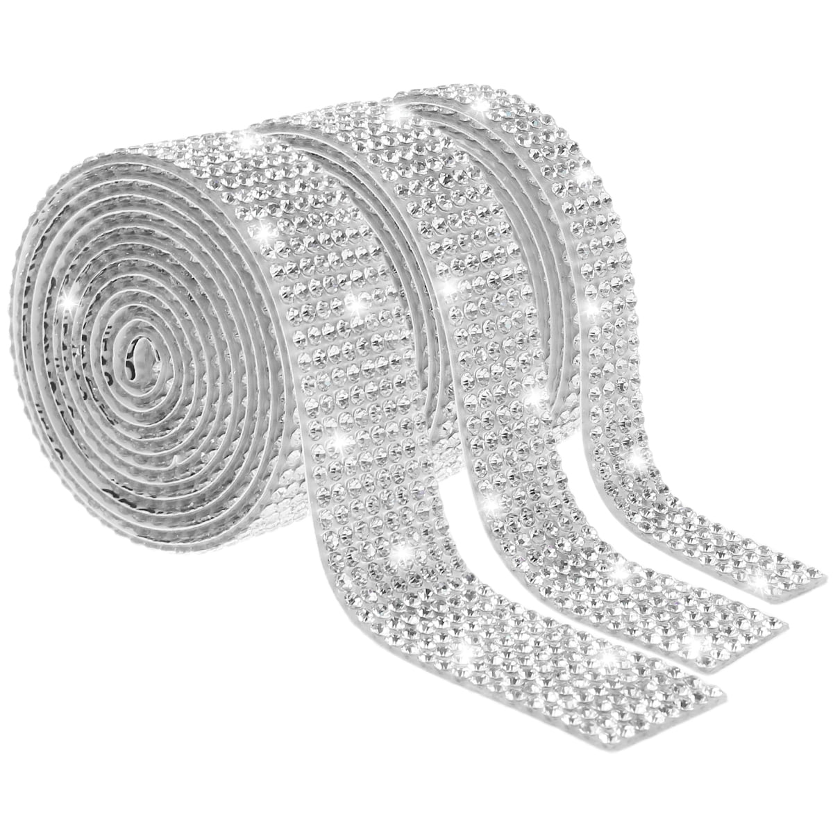 Sutowe Self-Adhesive Crystal Rhinestone Diamond 3 Rolls 4/6/8 Rows ...