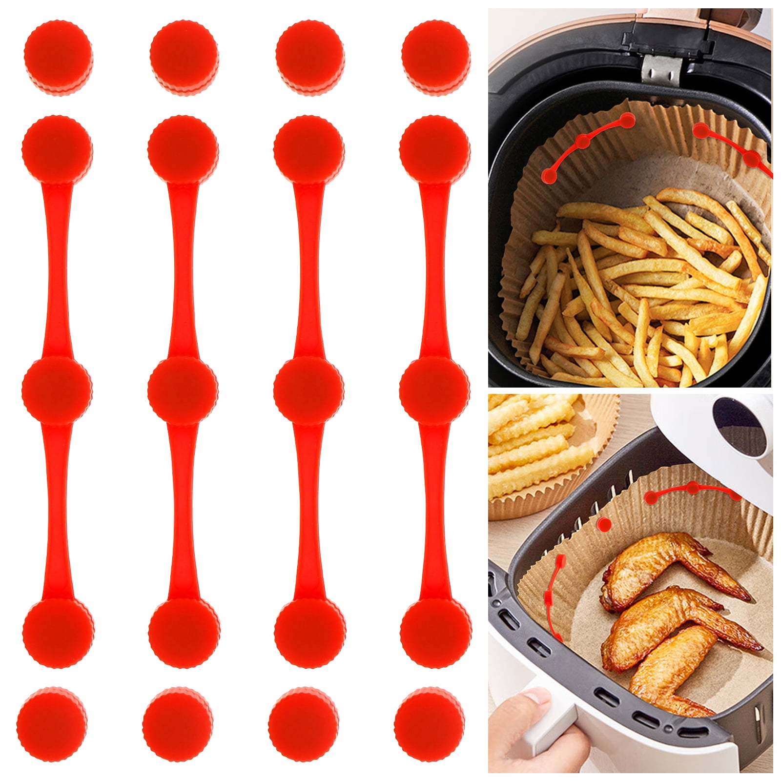 Sutowe Soft Silicone Air Fryer Magnetic Buckle Easy Cleaning Heat ...
