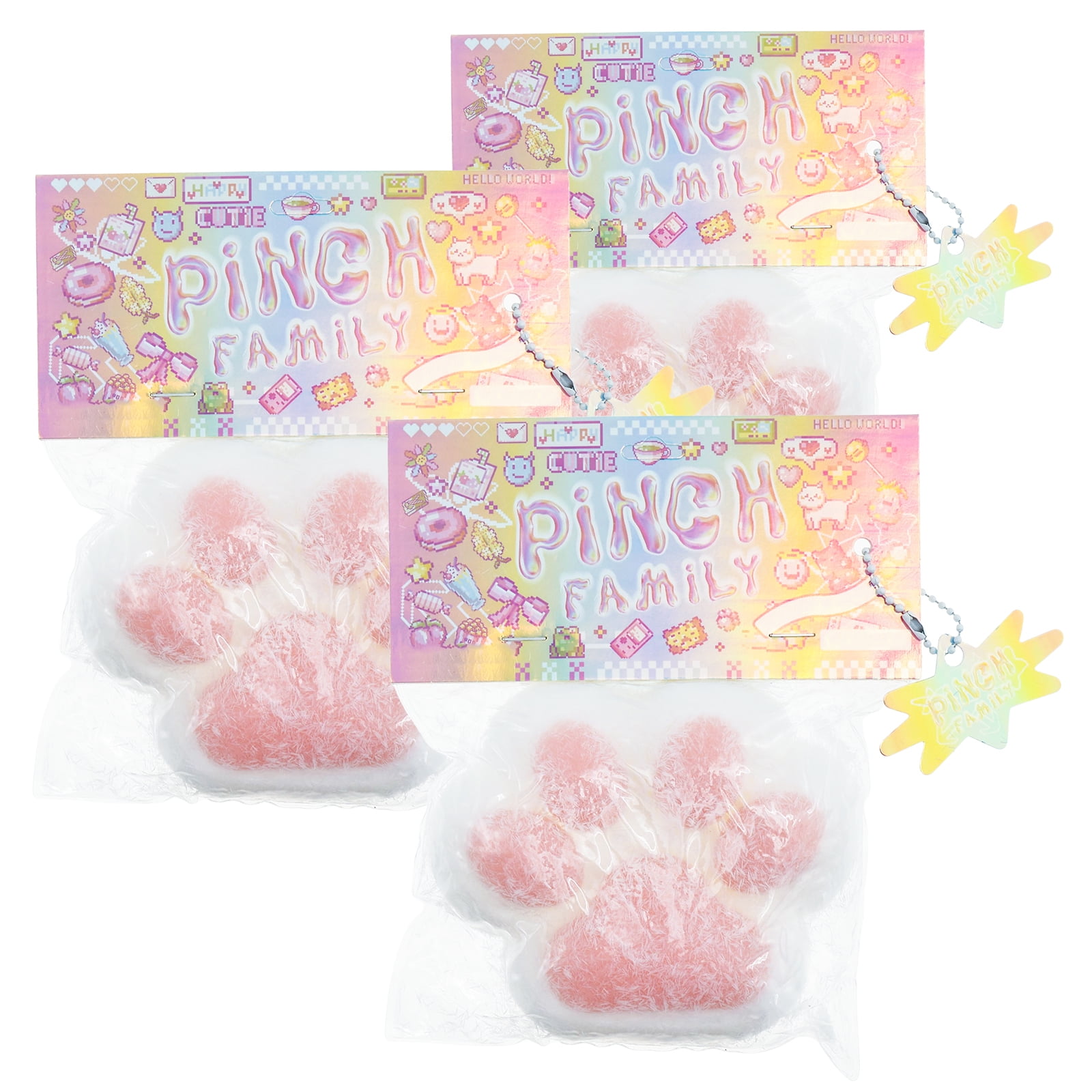 Sutowe Squishy Cats Paw Toys Kit Cute Squeezing Cats Paws Practical ...