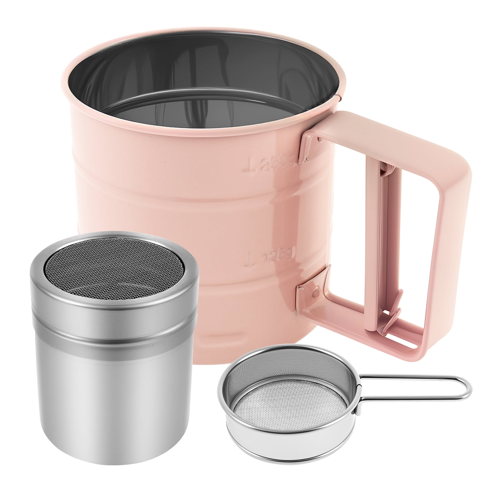 Sutowe Stainless Steel Flour Sifter Versatile Baking Flour Sifter Solid ...