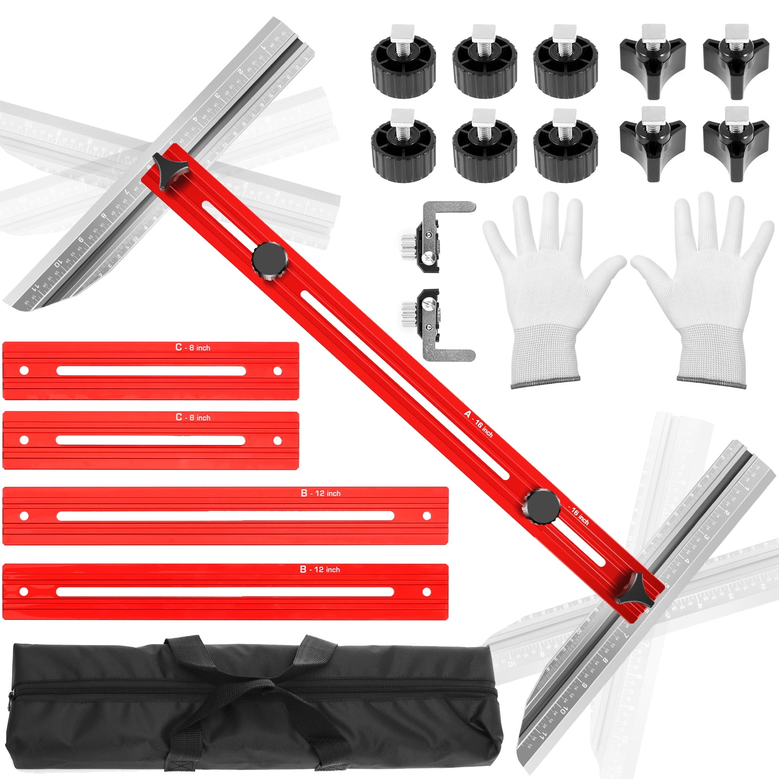 Sutowe Stair Measuring Tool Aluminium Alloy Stair Tread Template Tool ...