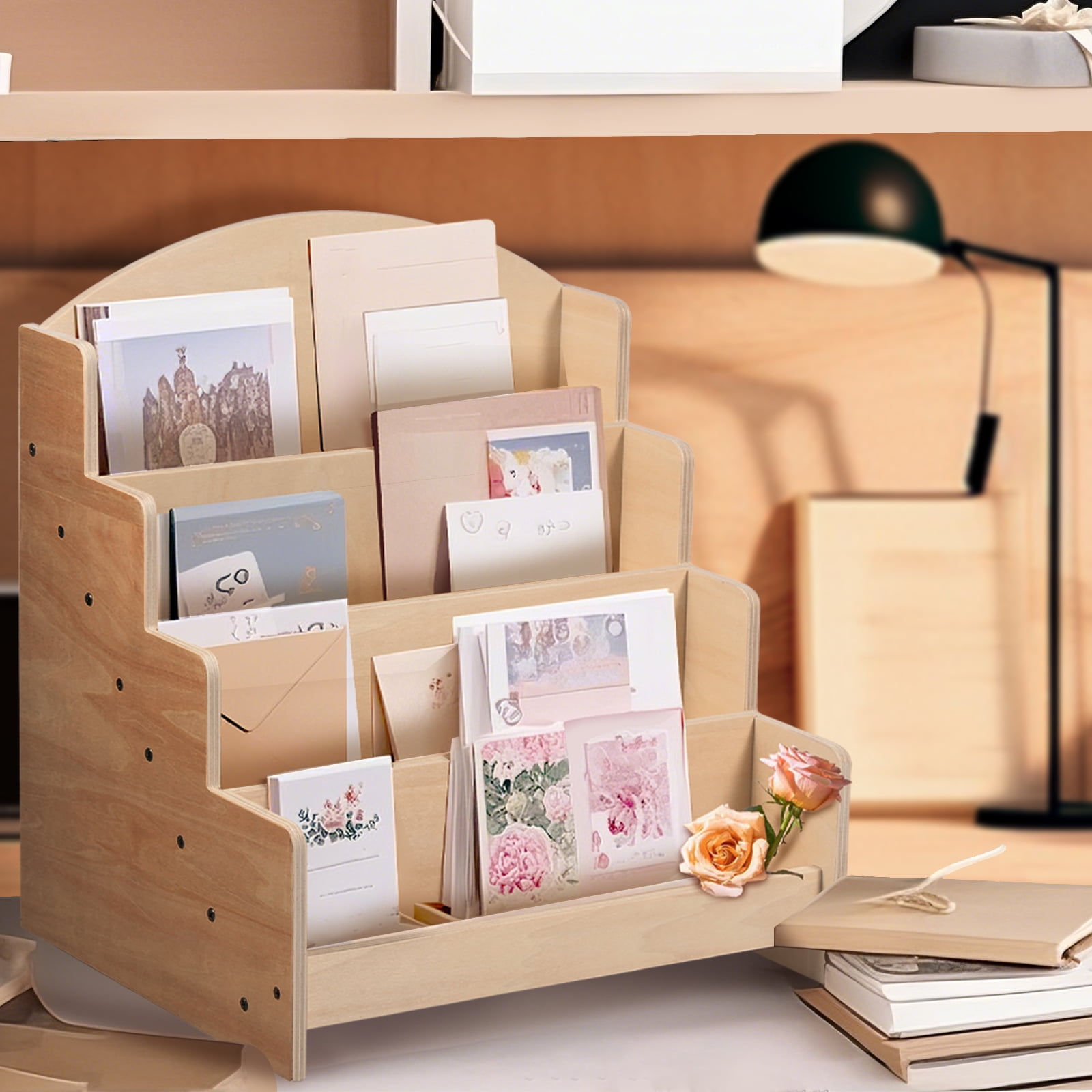 Sutowe Wood Greeting Card Display Stand Kit Solid Easy to Install ...