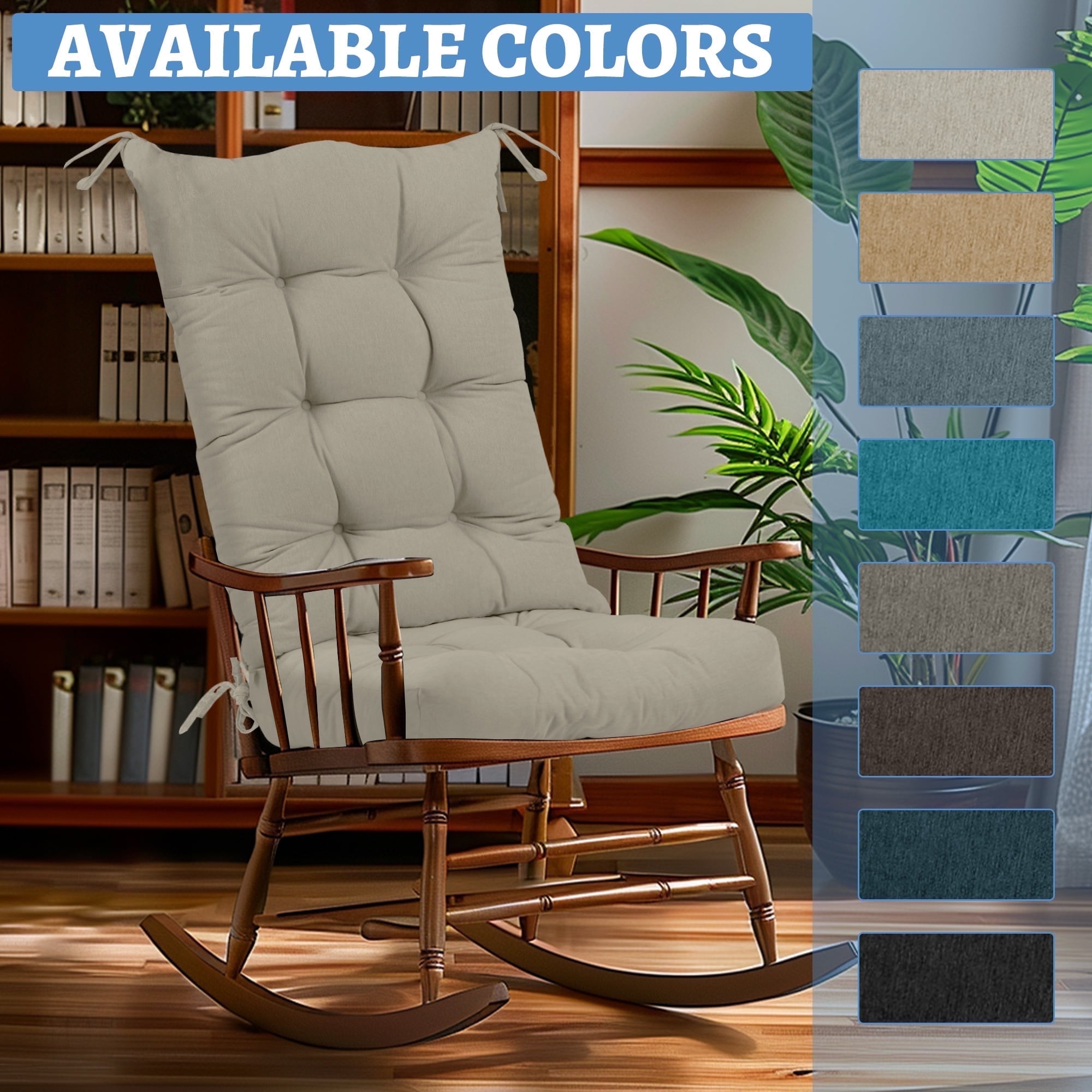 Suttele Indoor Rocking Chair Cushion, Thick Tufted Design, Exquisite ...