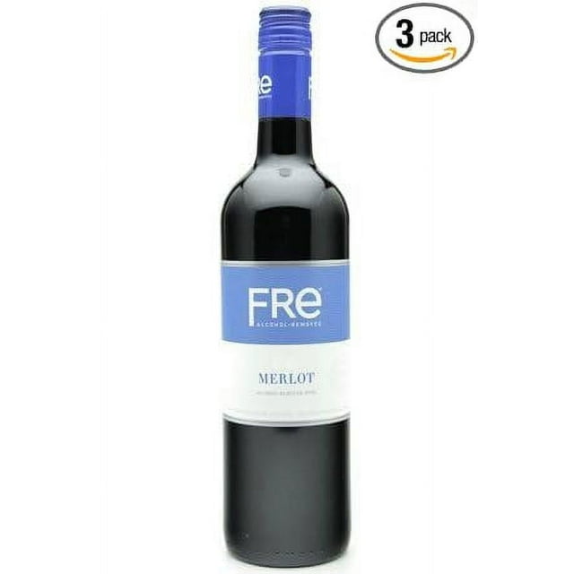 Sutter Home Fre Merlot Non-Alcoholic Beverage, Classic Red Wine Flavor ...