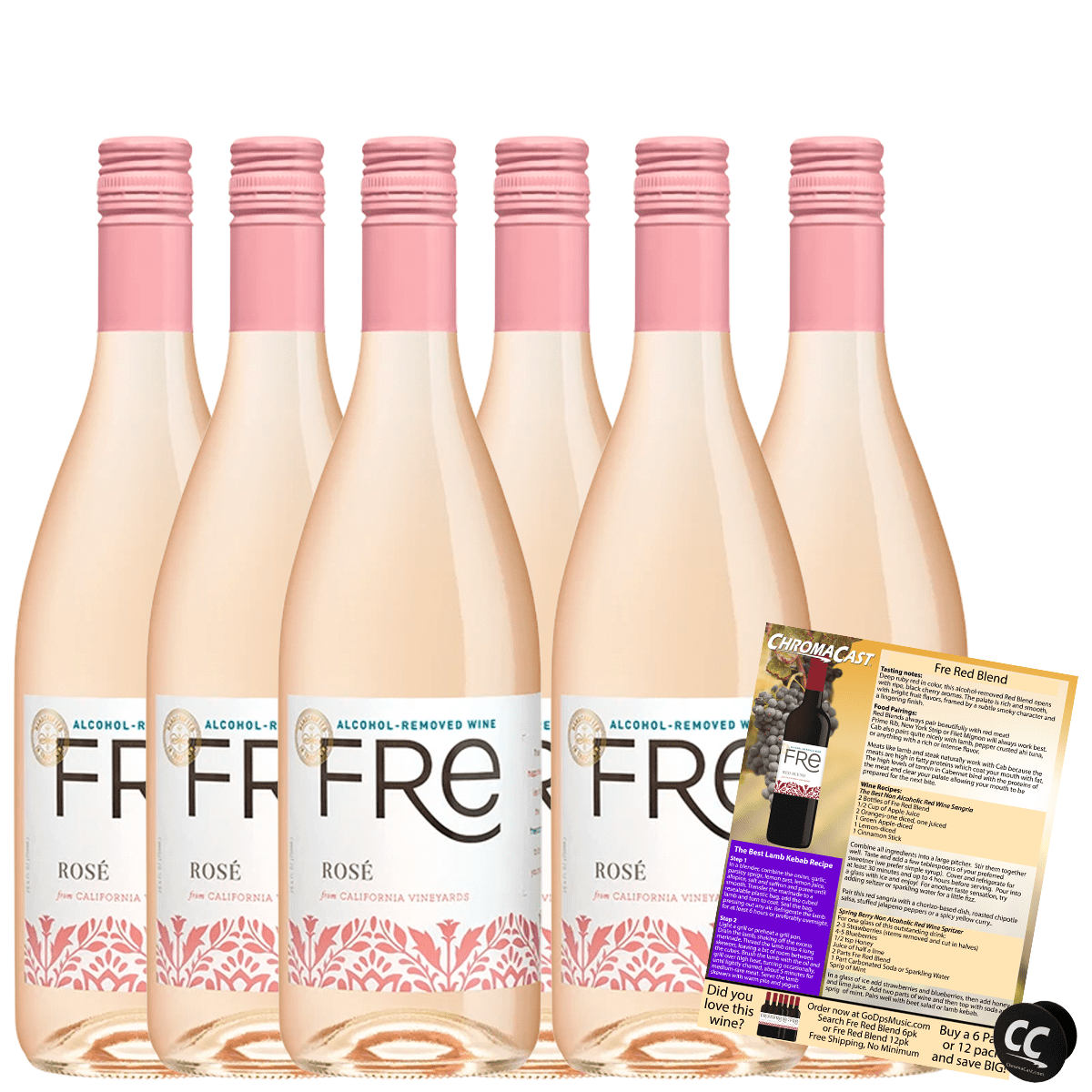 Sutter Home Fre Rosé Non-Alcoholic Wine, Experience Bundle with ...