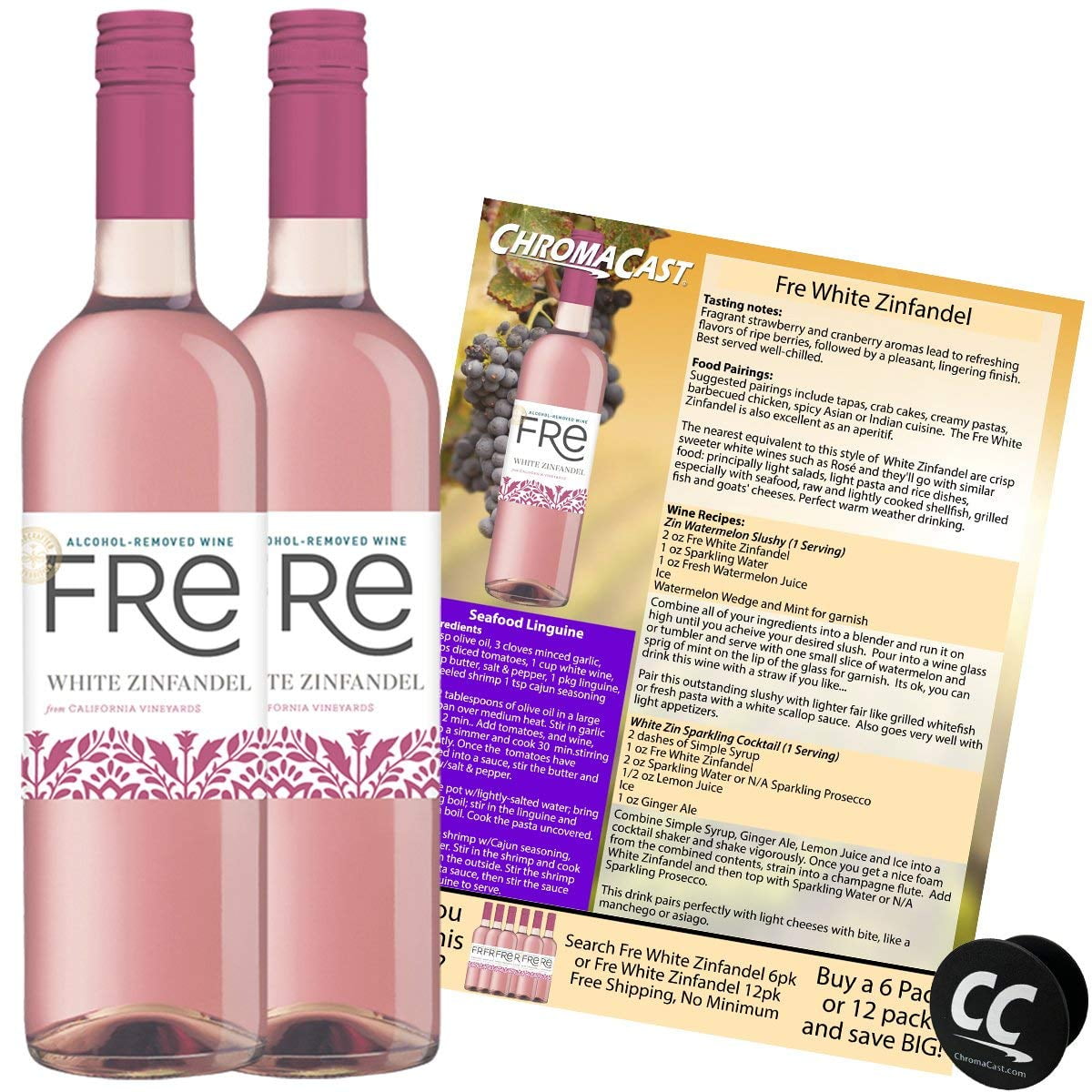 Sutter Home Fre White Zinfindel Non-Alcoholic Wine Experience Bundle ...